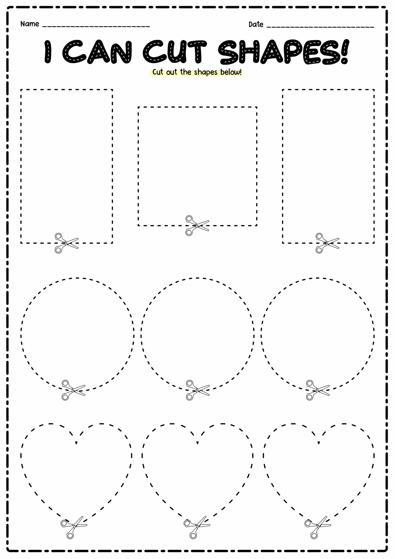 13 Best Images Of Preschool Worksheets Cutting Practice Tree Cut Out 