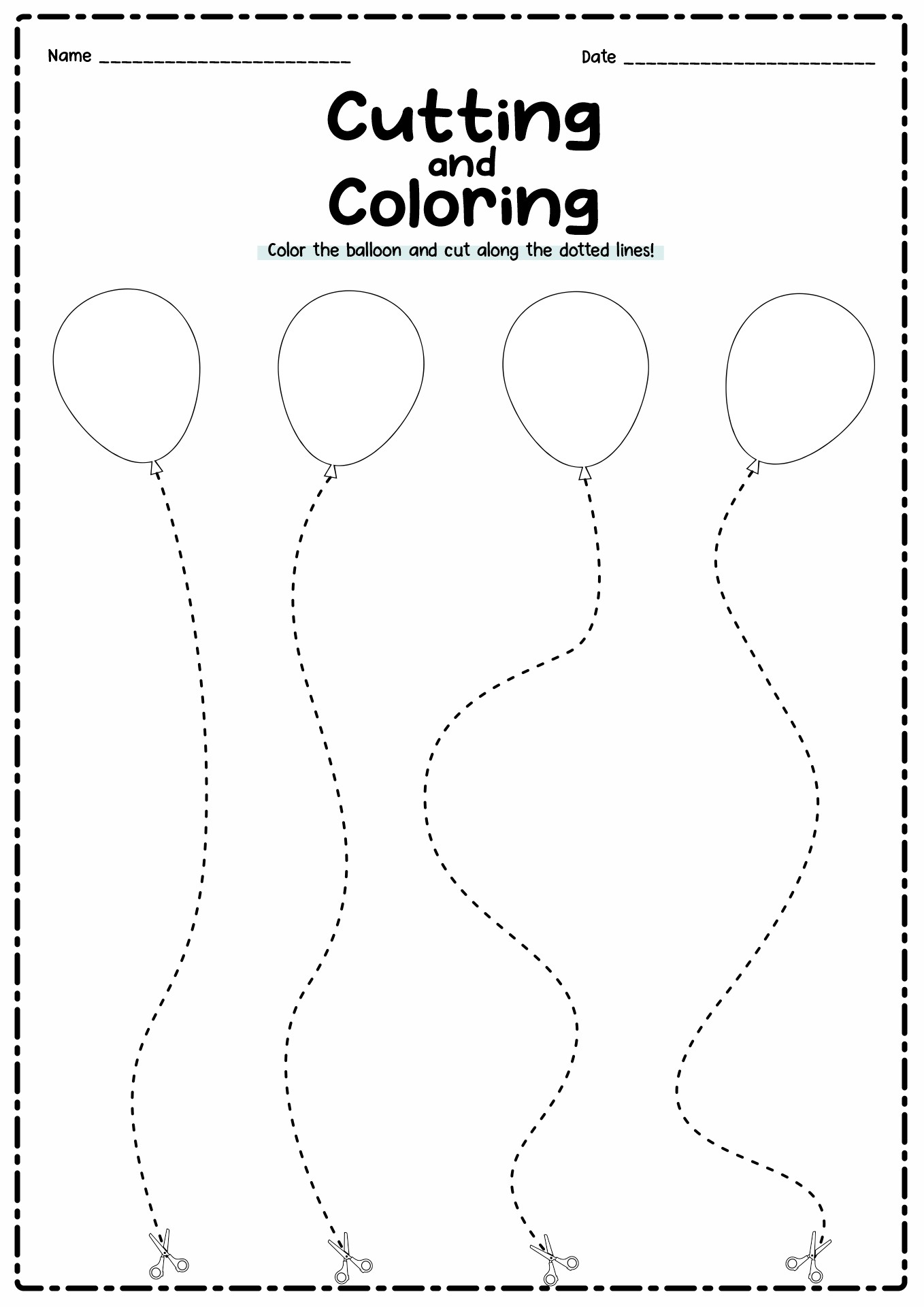 Free Printable Cutting Shapes Worksheets