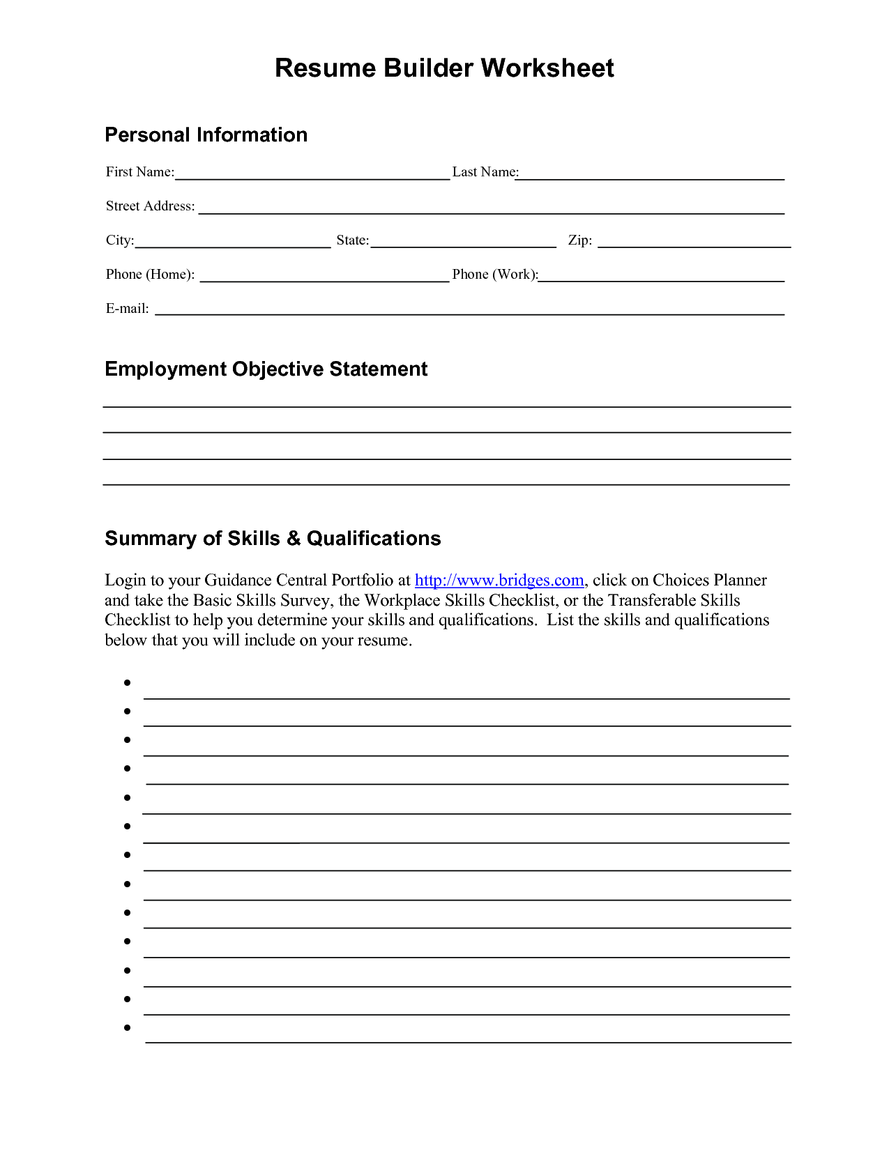19 Best Images of Resume Format Worksheet - High School Resume ... 19 Best Images of Resume Format Worksheet - High School Resume ...