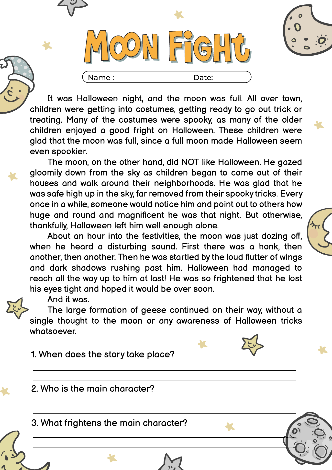 4th Grade Reading Worksheets