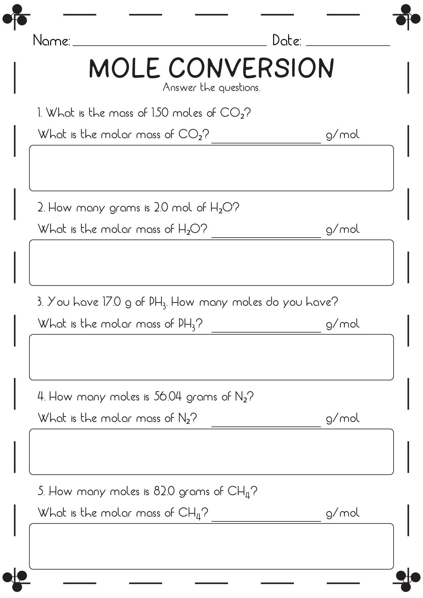 18 Best Images Of Mole Conversion Problems Worksheet Answers Mole 18 Best Images Of Mole Conversion Problems Worksheet Answers Mole