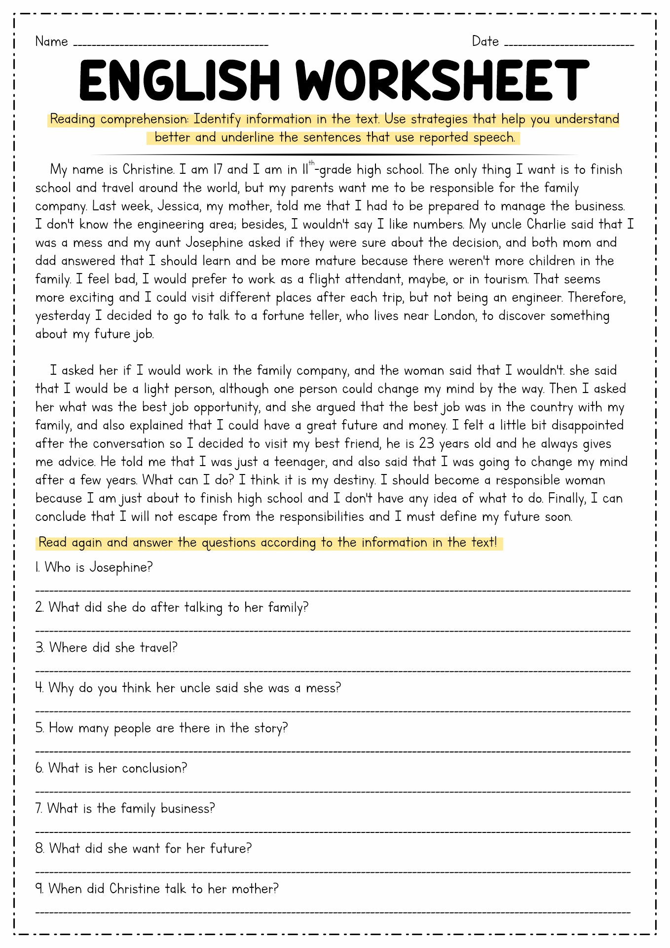 Free Grade 12 English Worksheets Free Grade 12 English Worksheets
