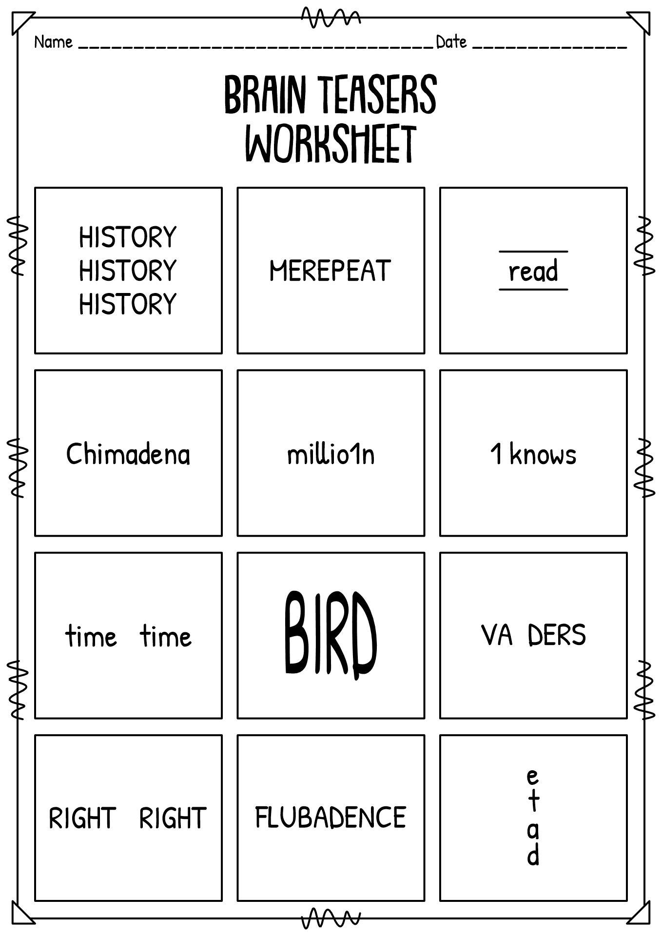 Brain Teaser Worksheets Photos Cantik Brain Teaser Worksheets Photos Cantik
