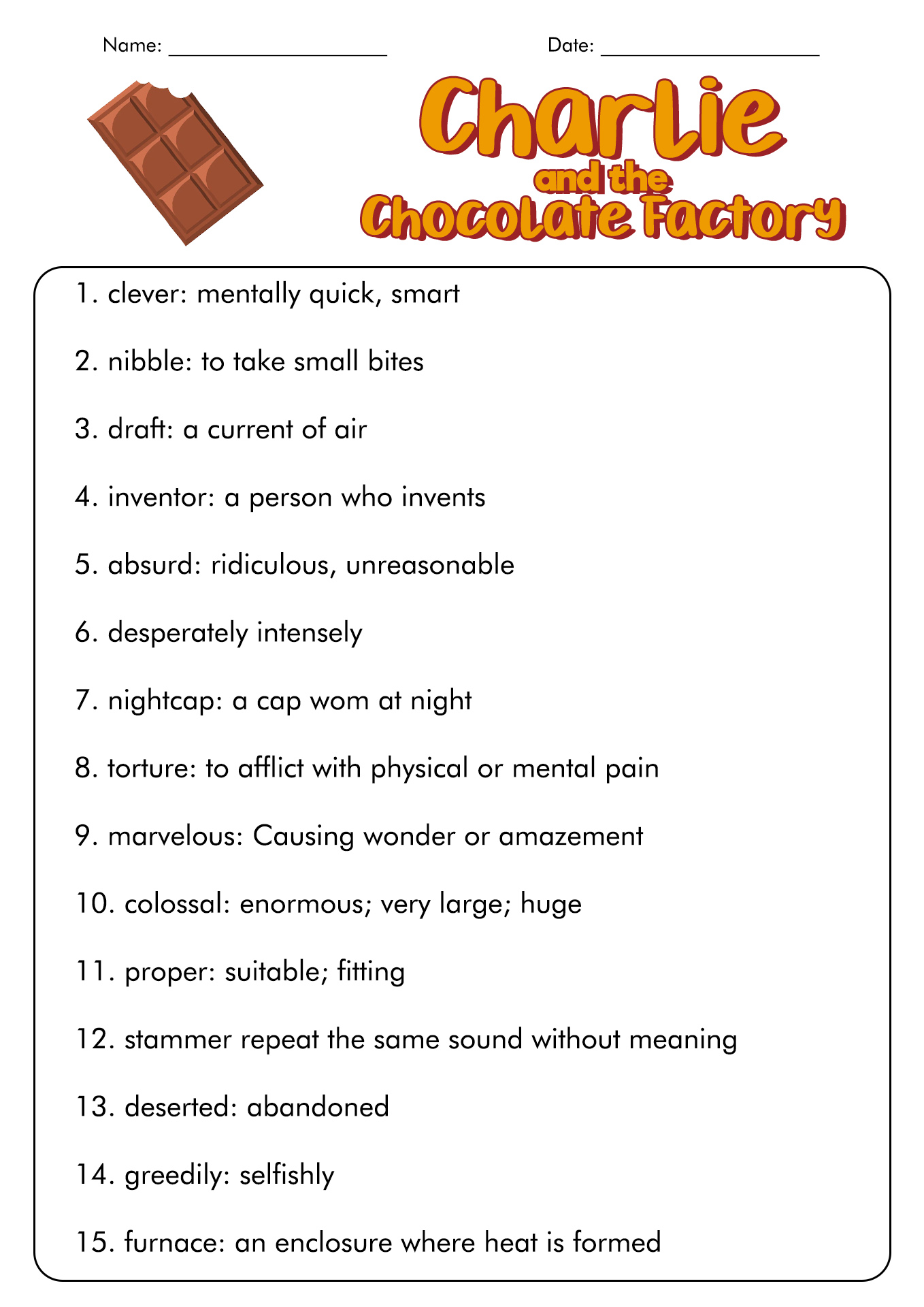 14 Best Images Of Vocabulary Matching Worksheet Template Matching 