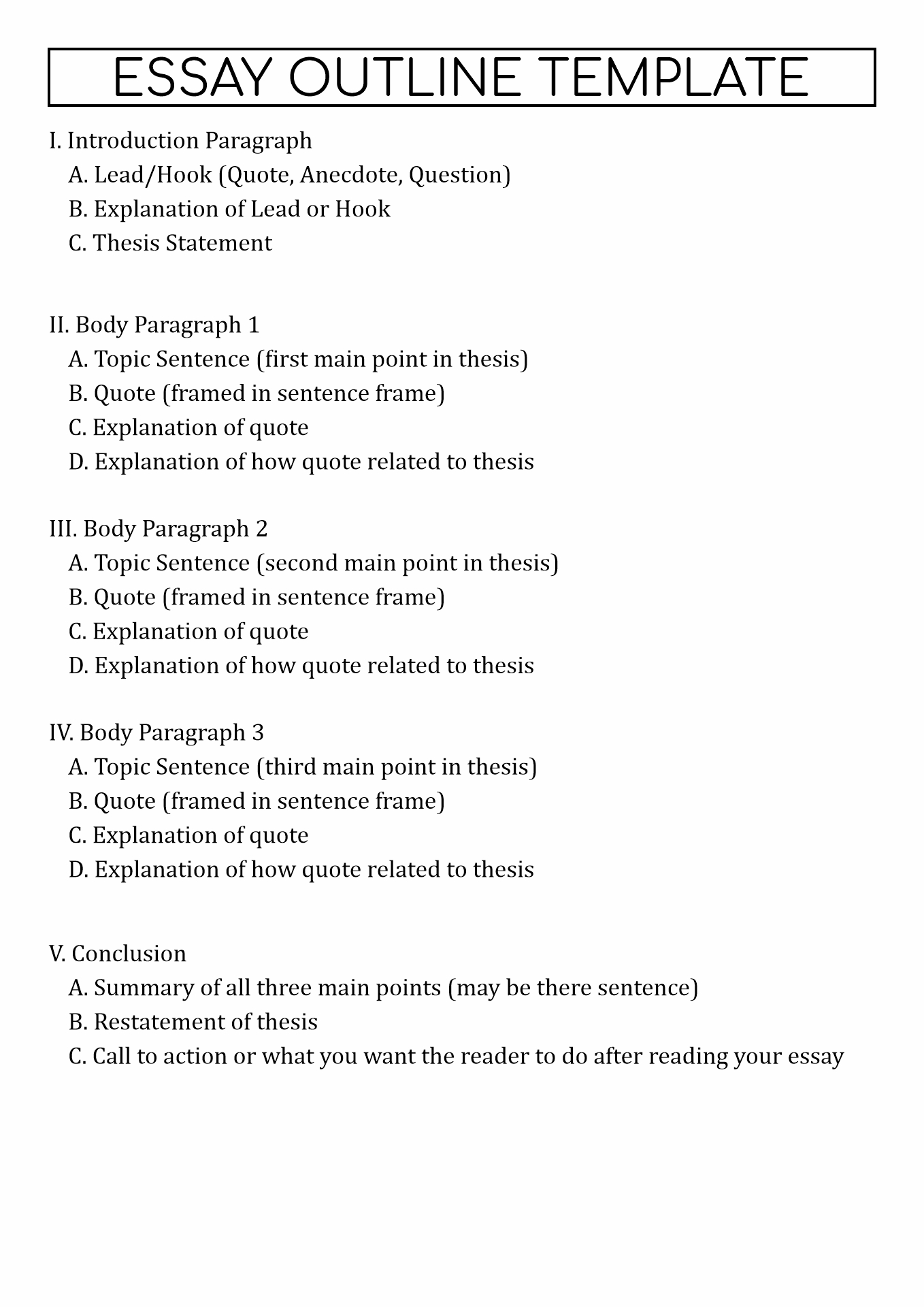 14 Best Images Of Outline Format Worksheet Argumentative Essay