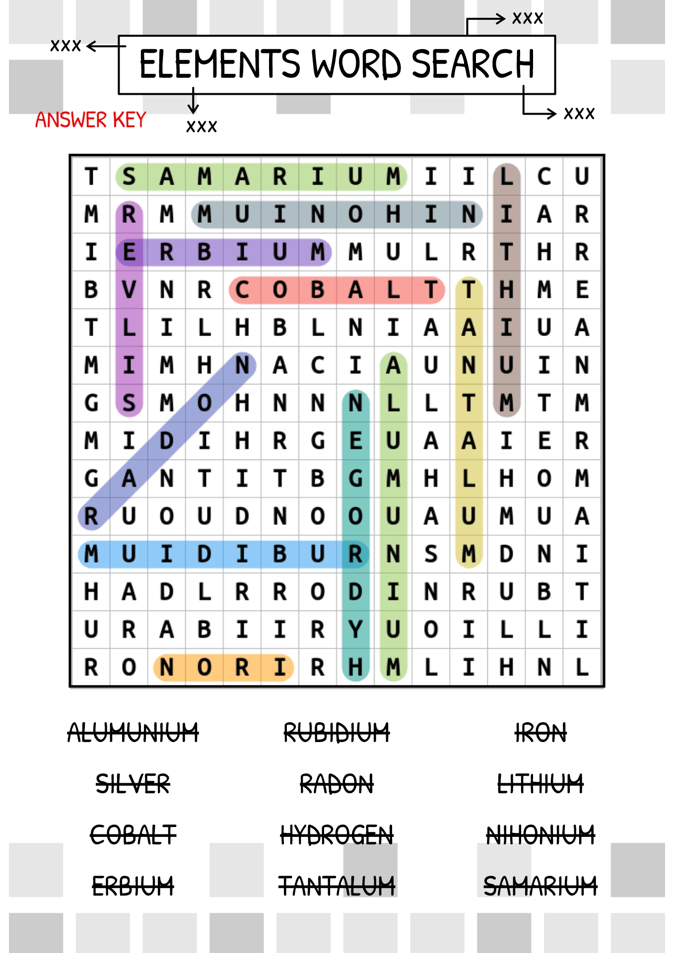 12 Best Images Of Element Word Search Worksheet Elements Word Search 