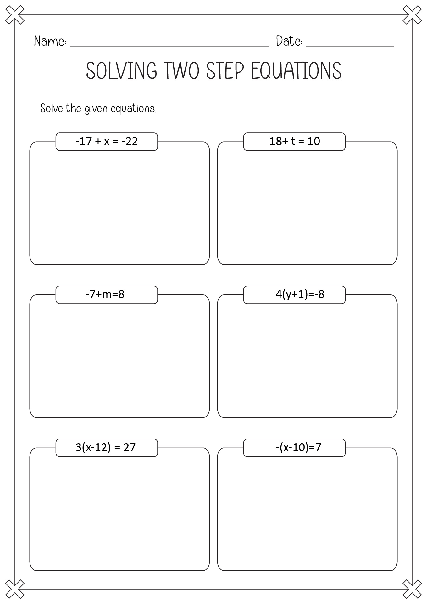 14 Best Images Of Two Step Equation Maze Worksheet Two Step Equation