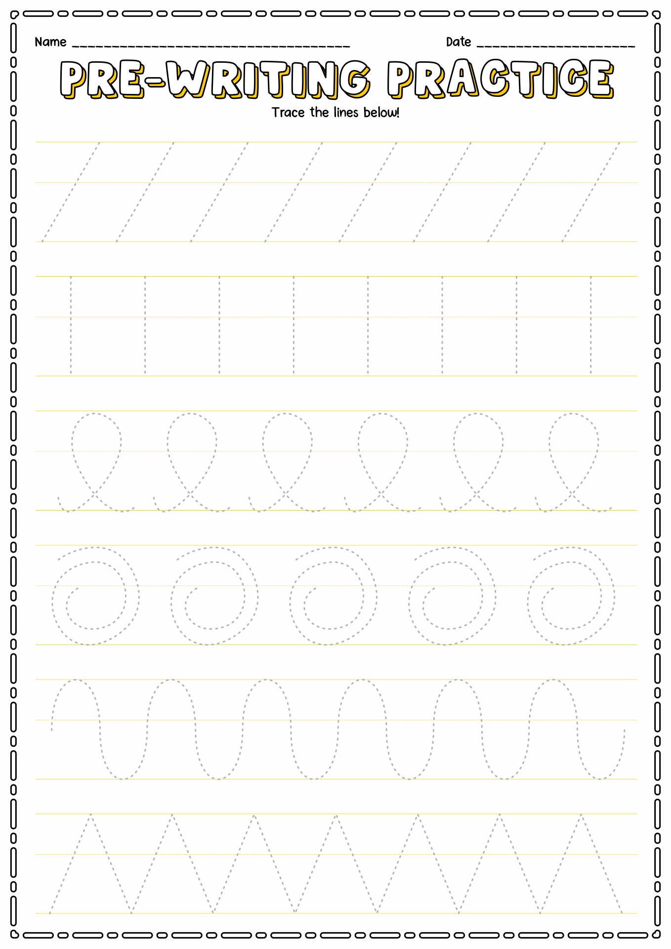 14 Best Images Of Writing Practice Worksheets For Preschool Free 