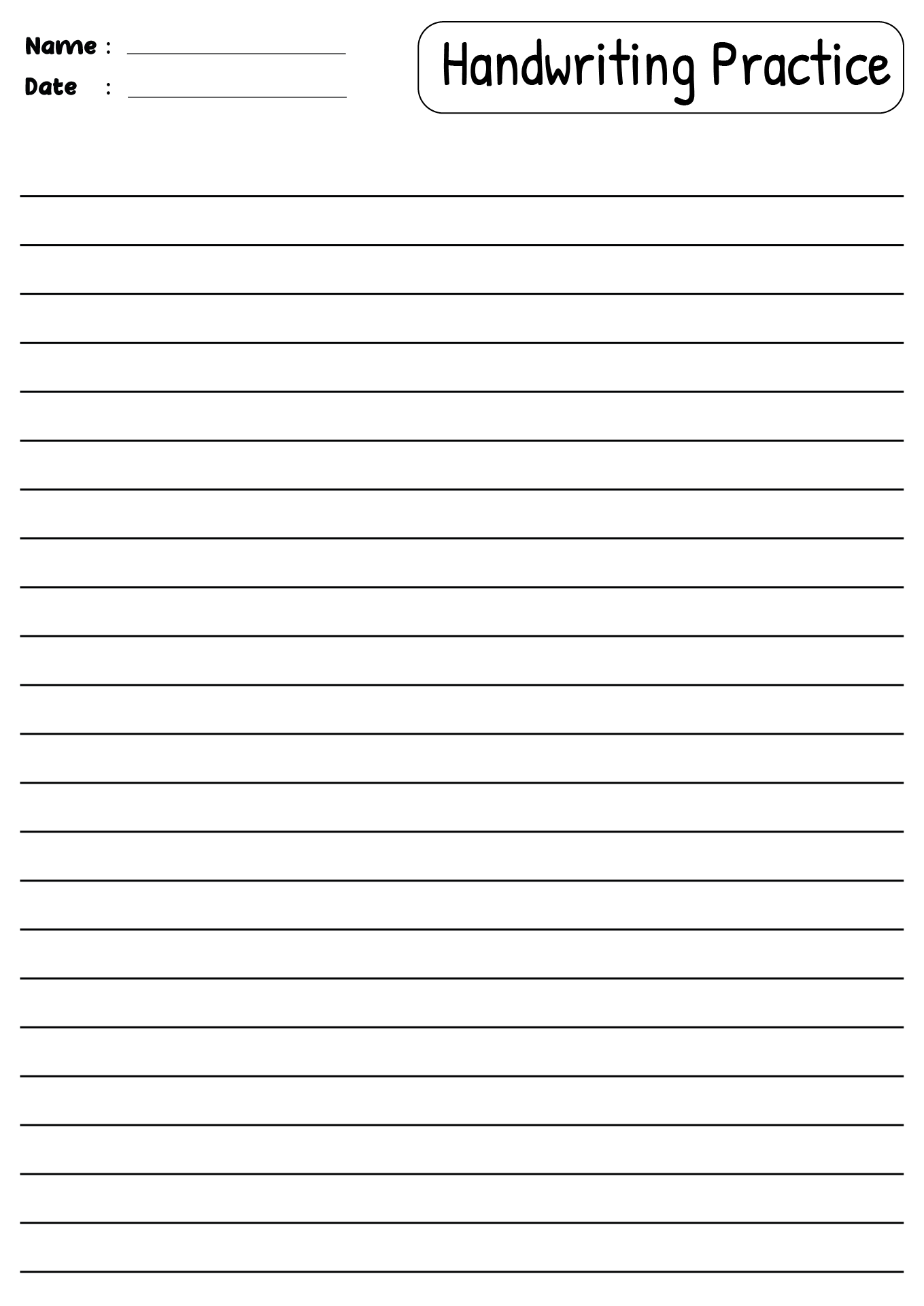 9 Best Images Of Blank Handwriting Worksheets Blank Handwriting 