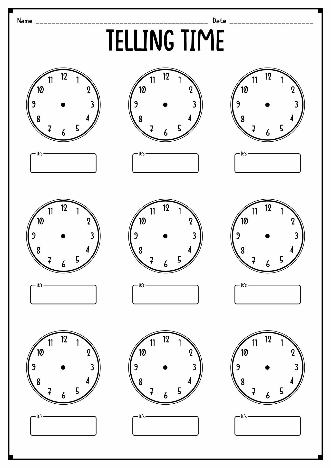10 Best Images Of Blank Face Worksheet Blank Face Printable Clock 