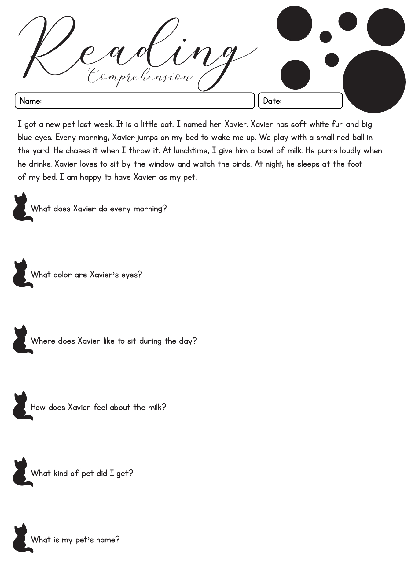 Reading Comprehension Worksheets Printable Free Reading Comprehension ... Reading Comprehension Worksheets Printable Free Reading Comprehension ...