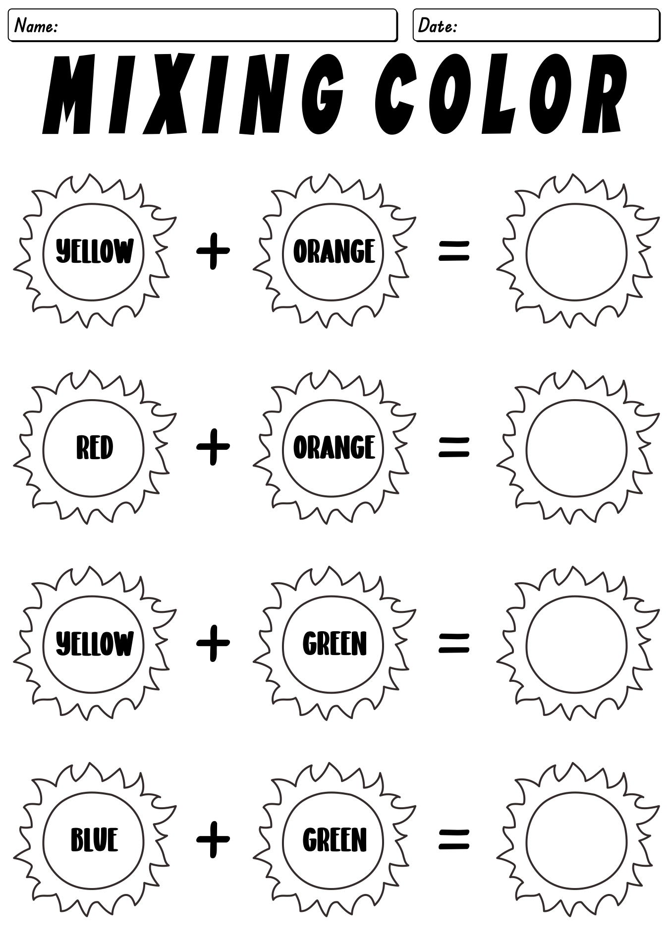 14 Best Images of Color-Mixing Worksheet Printable - Free Printable ... 14 Best Images of Color-Mixing Worksheet Printable - Free Printable ...