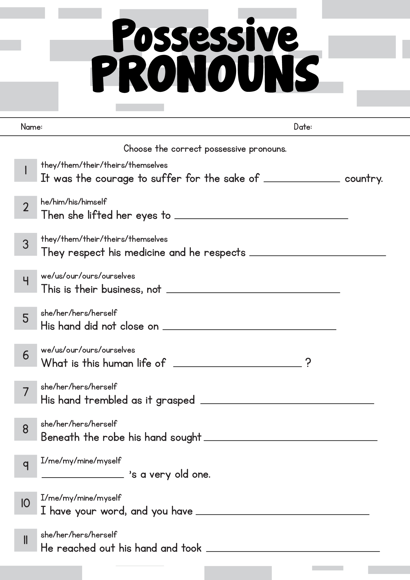 19 Best Images of Possessive Pronouns Worksheets For ESL - Plural ... 19 Best Images of Possessive Pronouns Worksheets For ESL - Plural ...