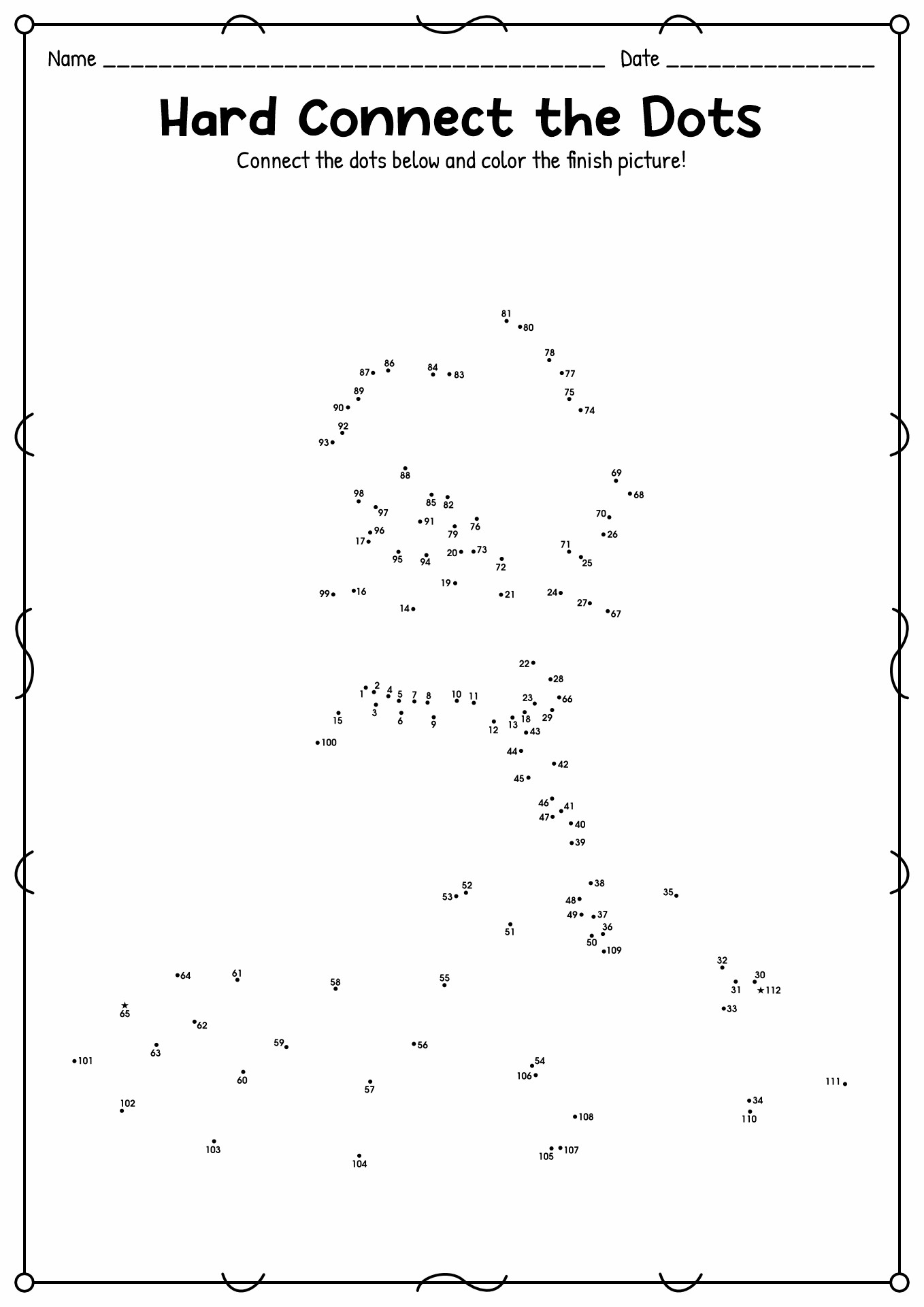 9 Best Images Of Printable Dot To Dot Worksheets 1 100 Connect The 
