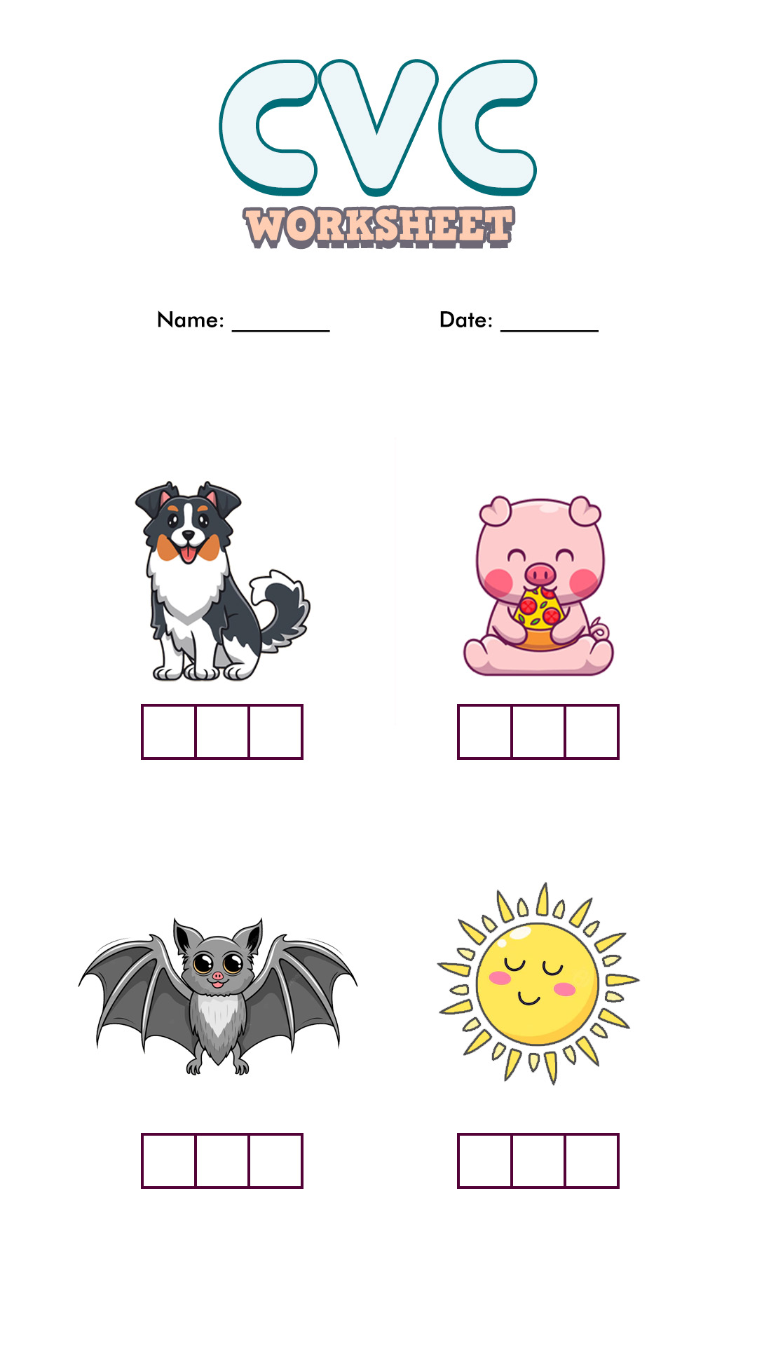 18 Best Images Of Elkonin Box Worksheets Kindergarten CVC Words Sound 