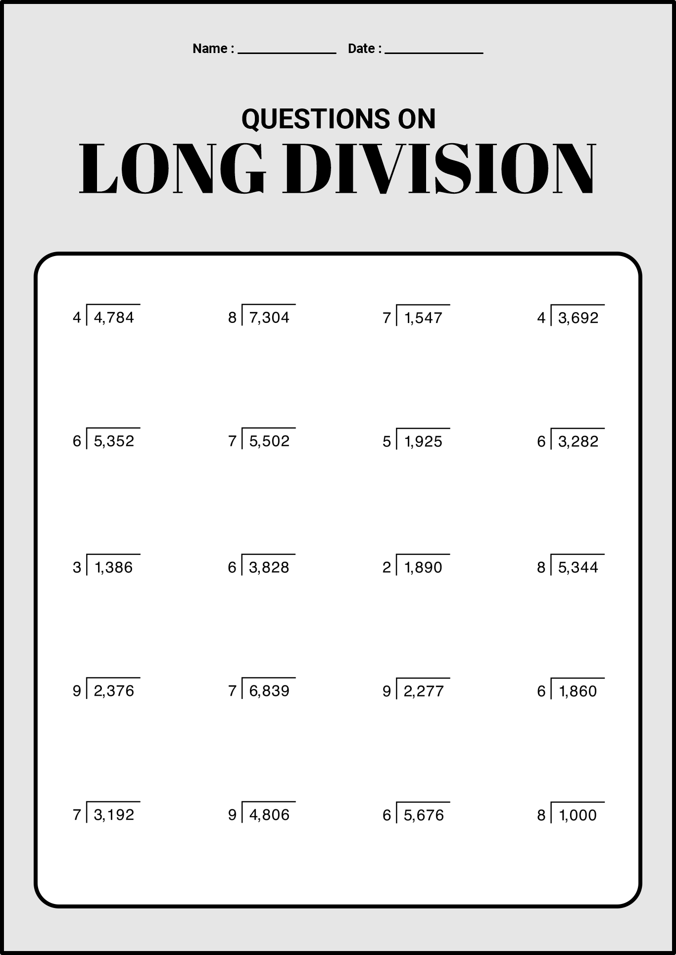 15 Best Images Of Hard Division Worksheets Grade 4 Long Division 