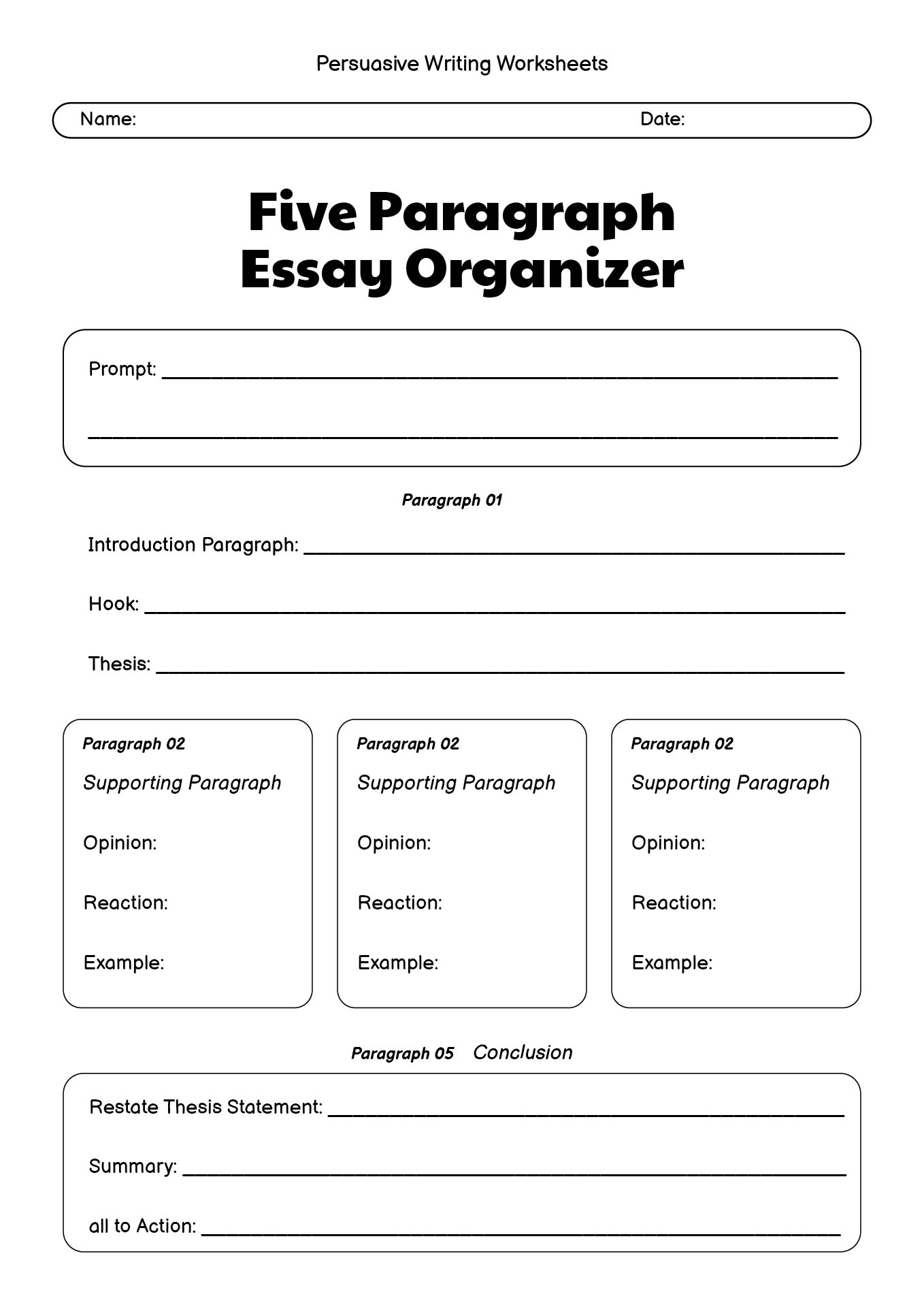 5 Paragraph Essays Samples