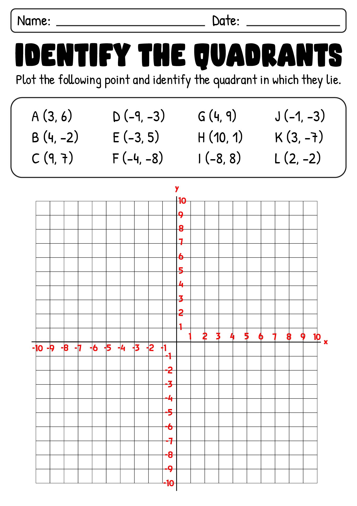 Coordinate Grid Practice Worksheets Coordinate Grid Practice Worksheets