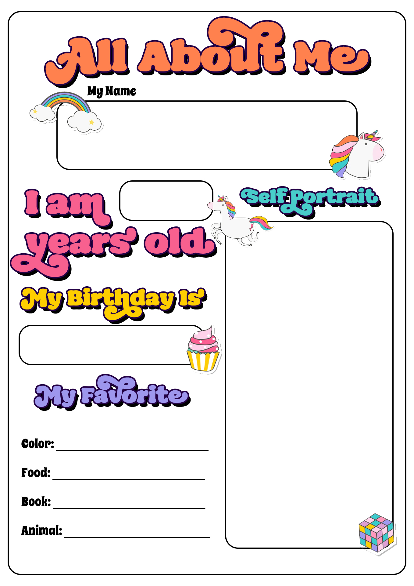 Self Portrait Template For Kindergarten Self Portrait Template For Kindergarten