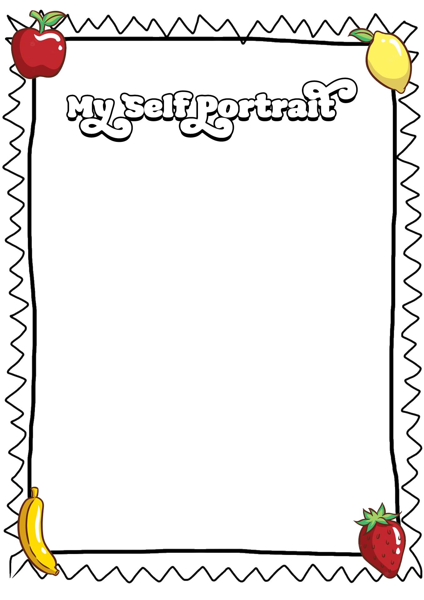 Free Printable Self Portrait Template Printable Templates Free