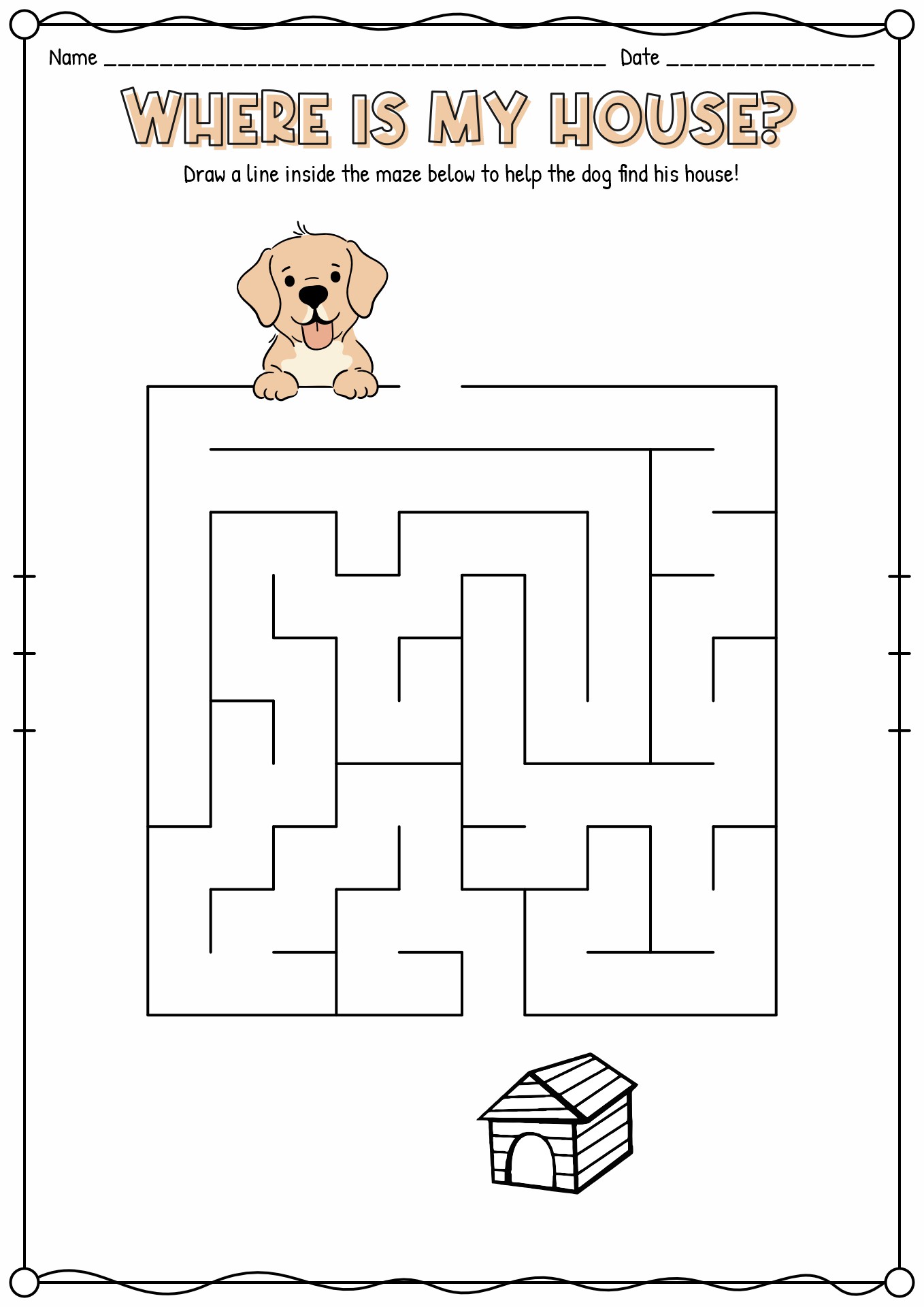 13 Best Images Of Printable Maze Worksheets Free Printable Mazes For Kids Games Preschool 