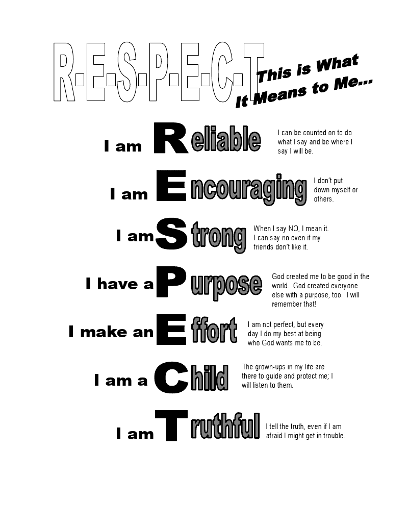 12 Best Images of Respect Worksheets And Activities - Printable Respect ... 12 Best Images of Respect Worksheets And Activities - Printable Respect ...
