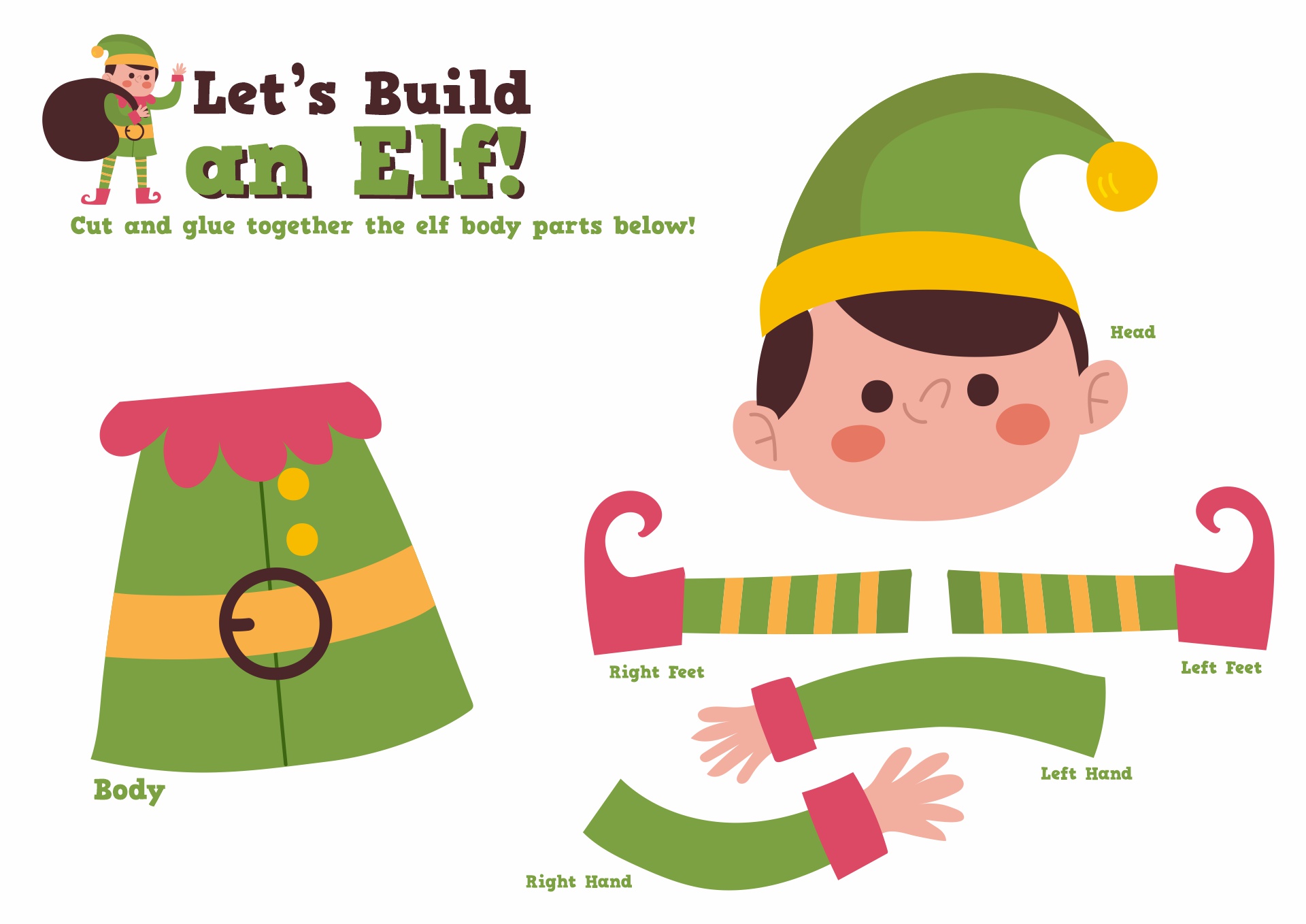 Elf Cut Out Printable