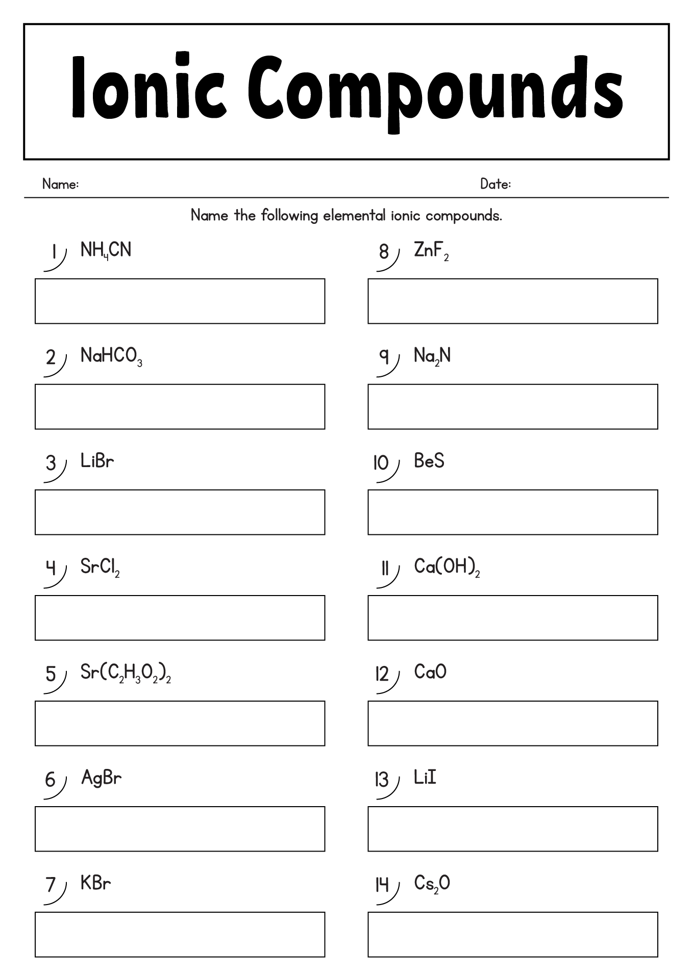 16 Best Images Of Naming Organic Compounds Practice Worksheet Organic