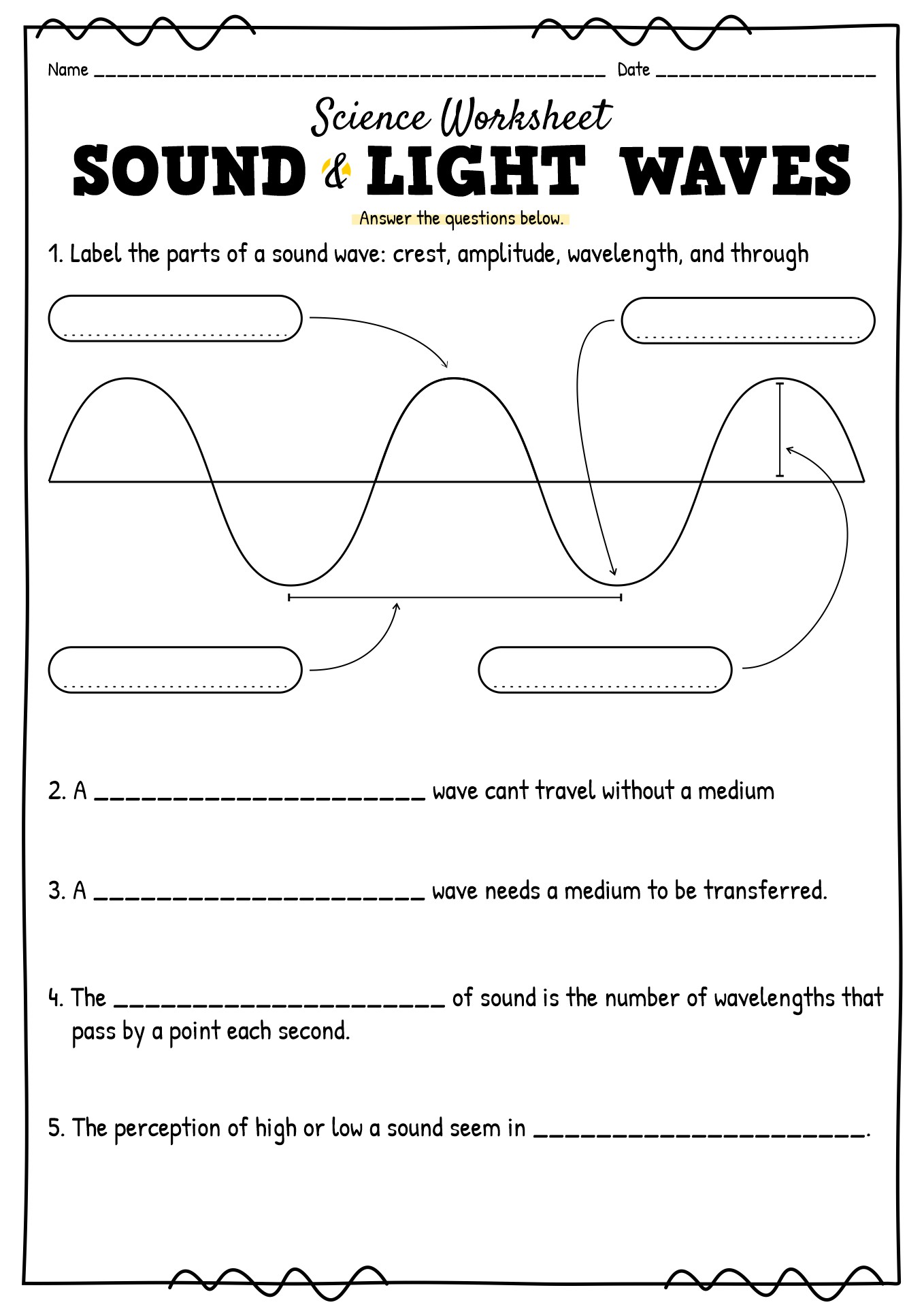 13 Best Images Of Science Worksheets Light And Sound Shadow And Light 13 Best Images Of Science Worksheets Light And Sound Shadow And Light
