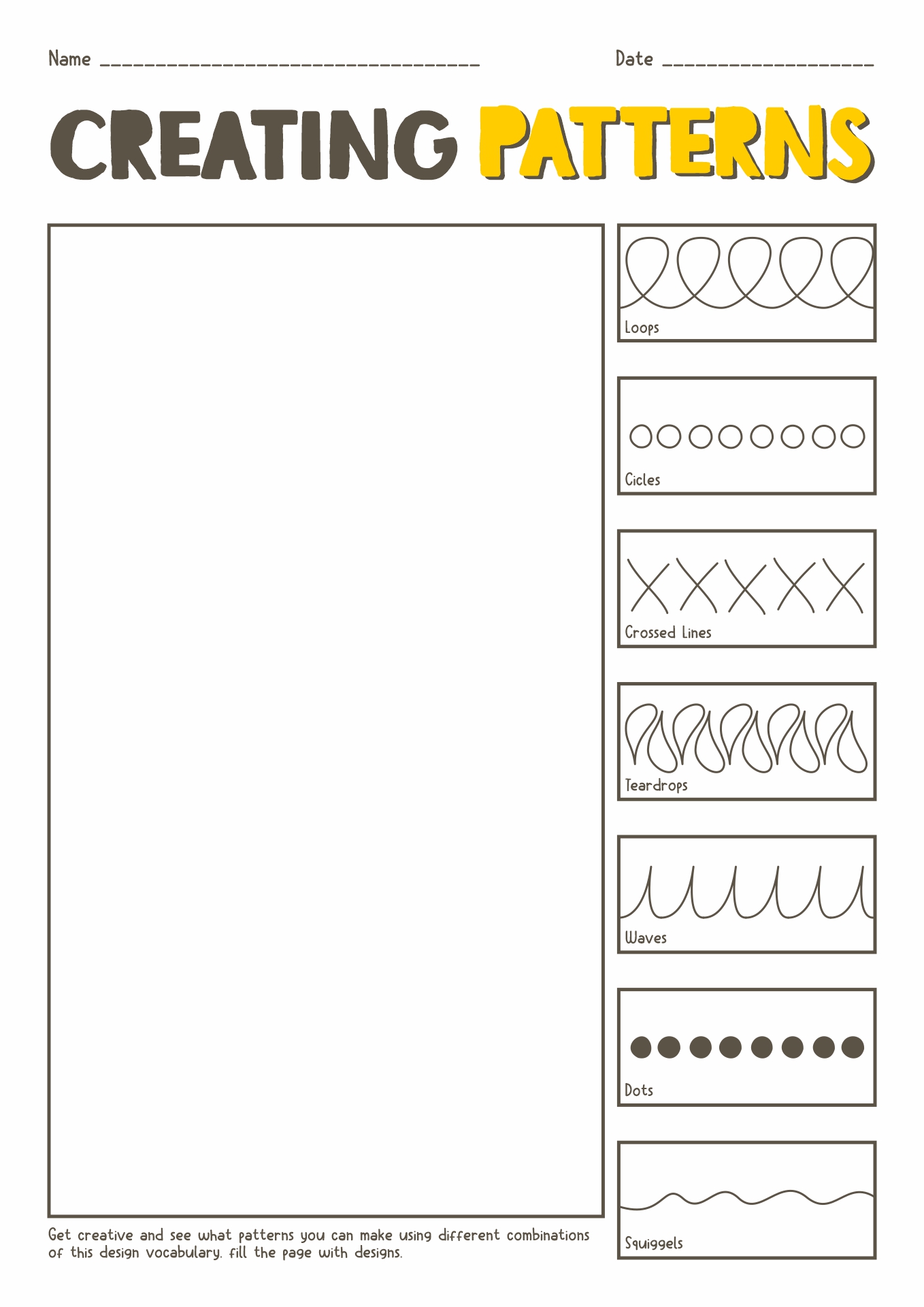 14 Best Images Of Art Handouts And Worksheets Elementary Art Critique 