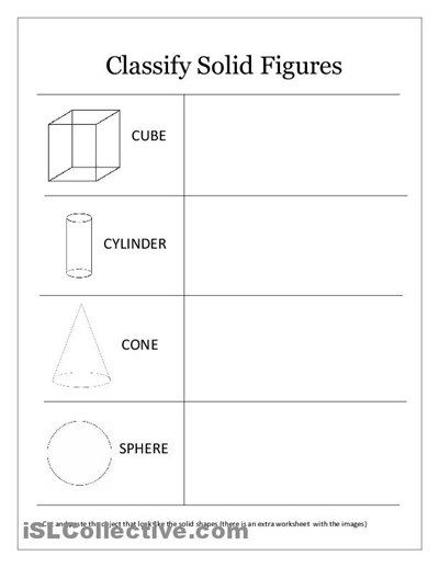 Flat Shapes And Solid Shapes Worksheet Flat Shapes And Solid Shapes Worksheet