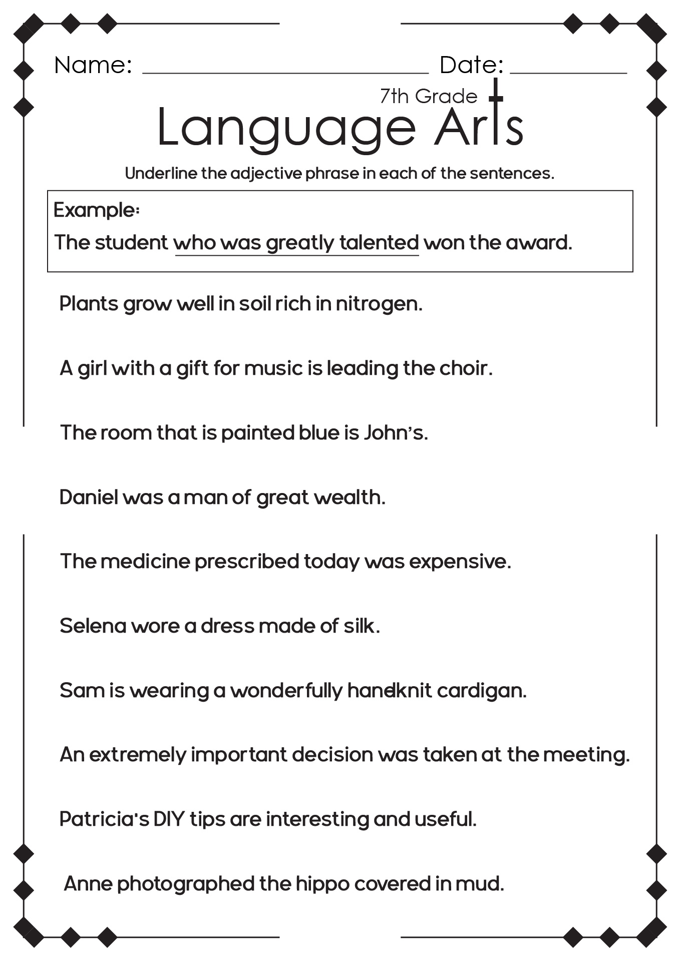 13 Best Images Of High School English Language Arts Worksheets High