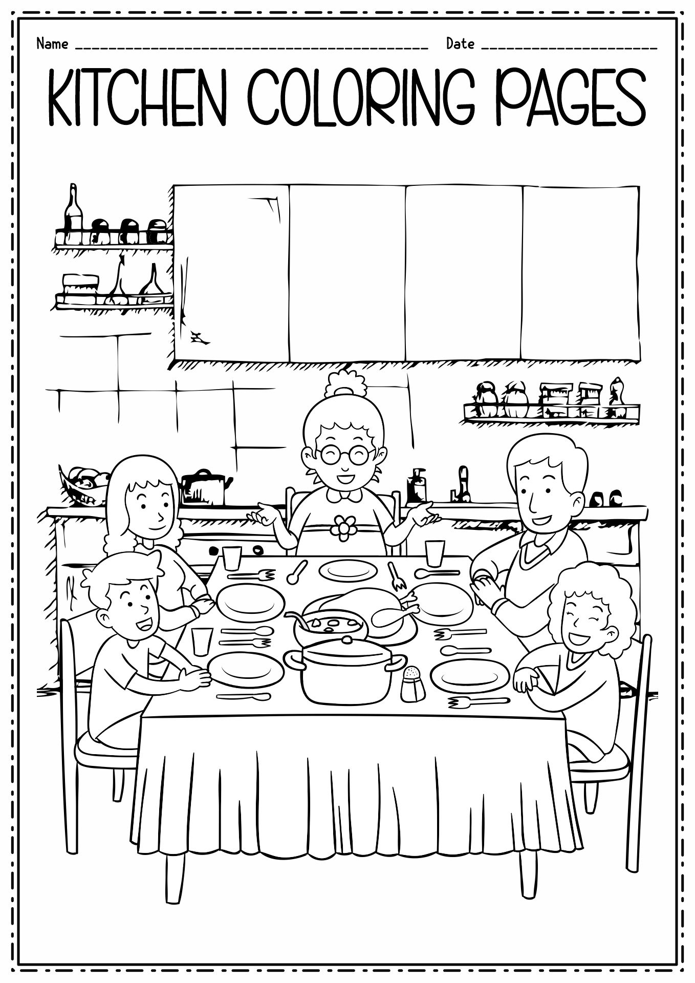 Kitchen Hazards Worksheet Kitchen Hazards Worksheet