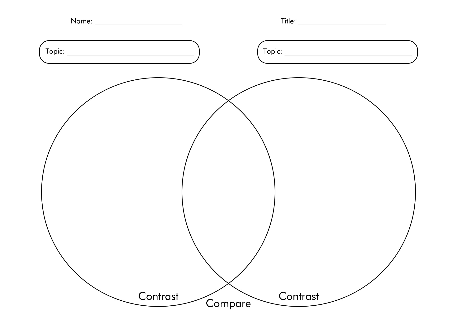 15 Best Images of Blank Compare And Contrast Worksheets - Compare and ... 15 Best Images of Blank Compare And Contrast Worksheets - Compare and ...