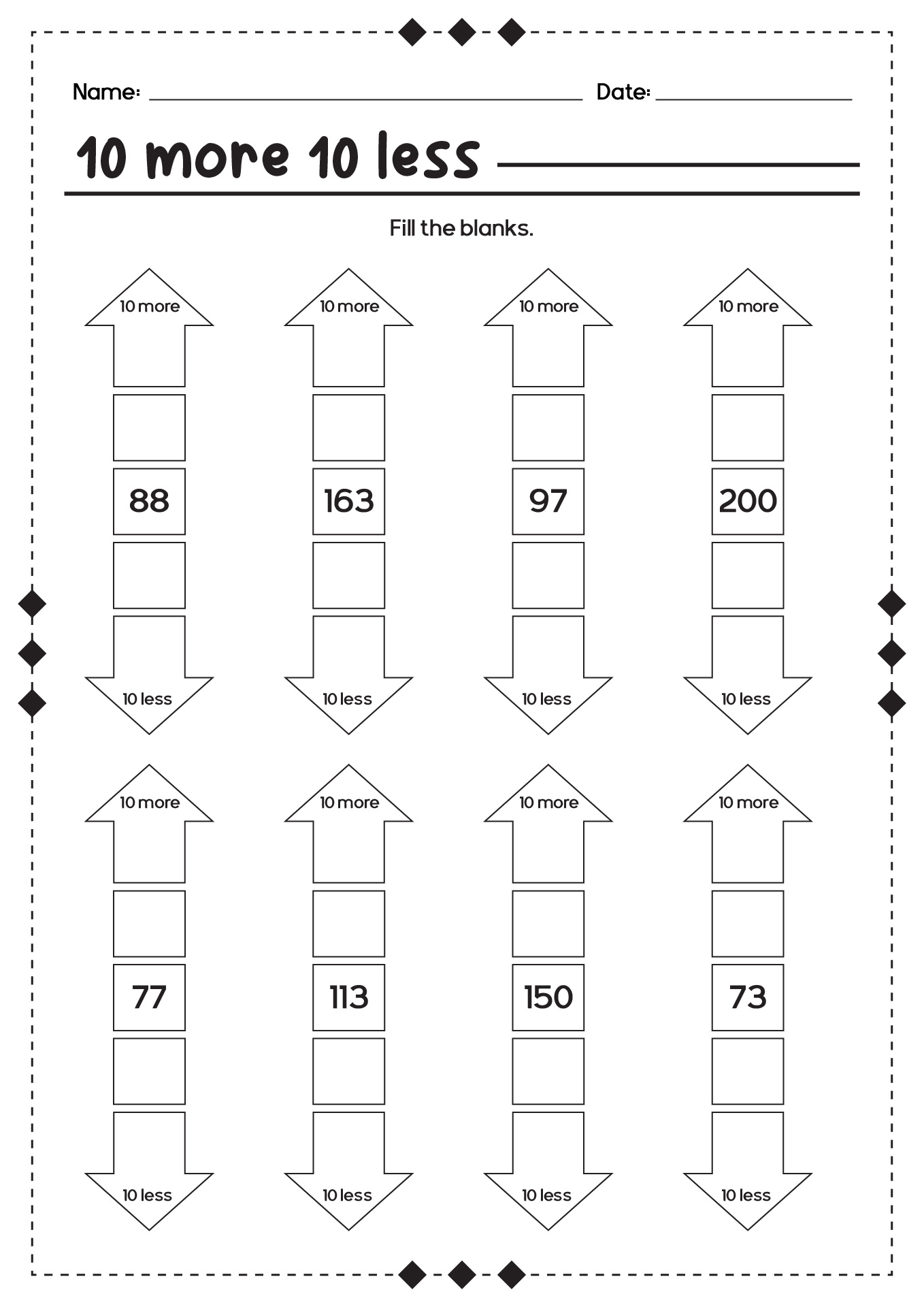 Dynamically Created Math Worksheets