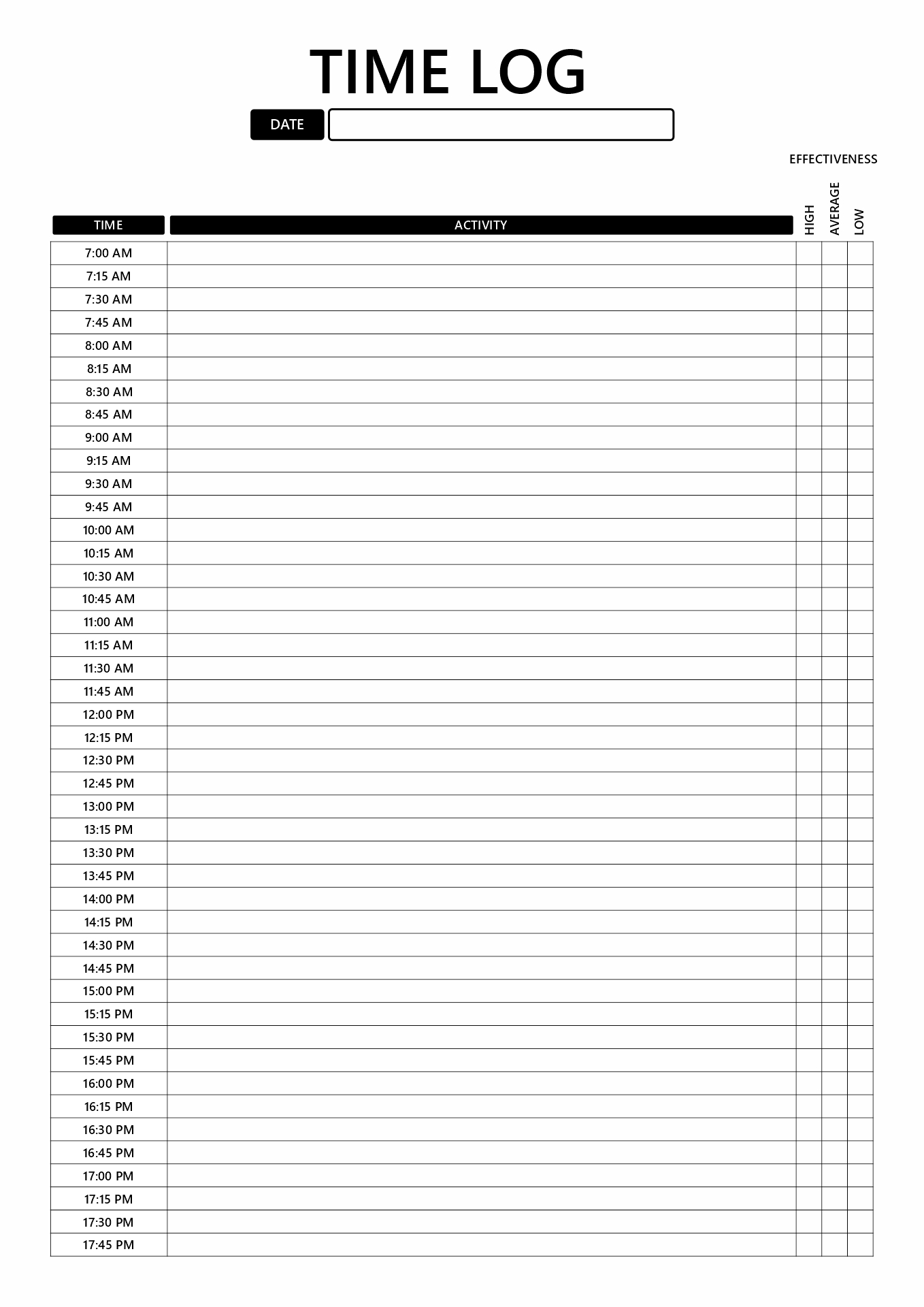 Free Printable Time Management Worksheet Printable Templates
