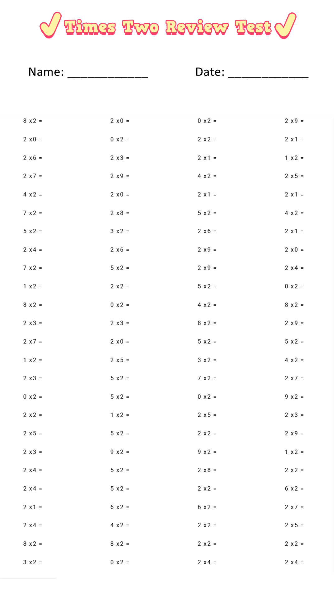 17 Best Images Of Timed Multiplication Worksheets Printable 