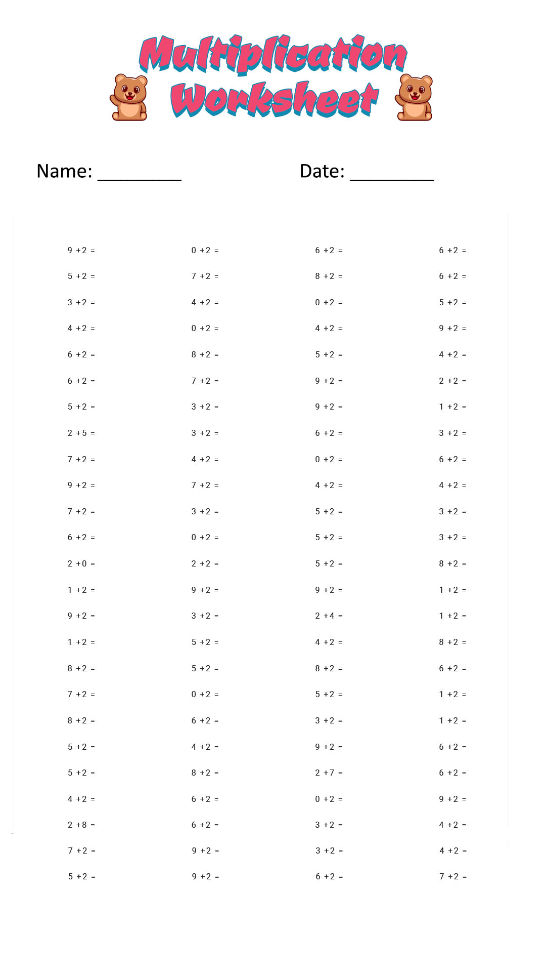 17 Best Images Of Timed Multiplication Worksheets Printable 