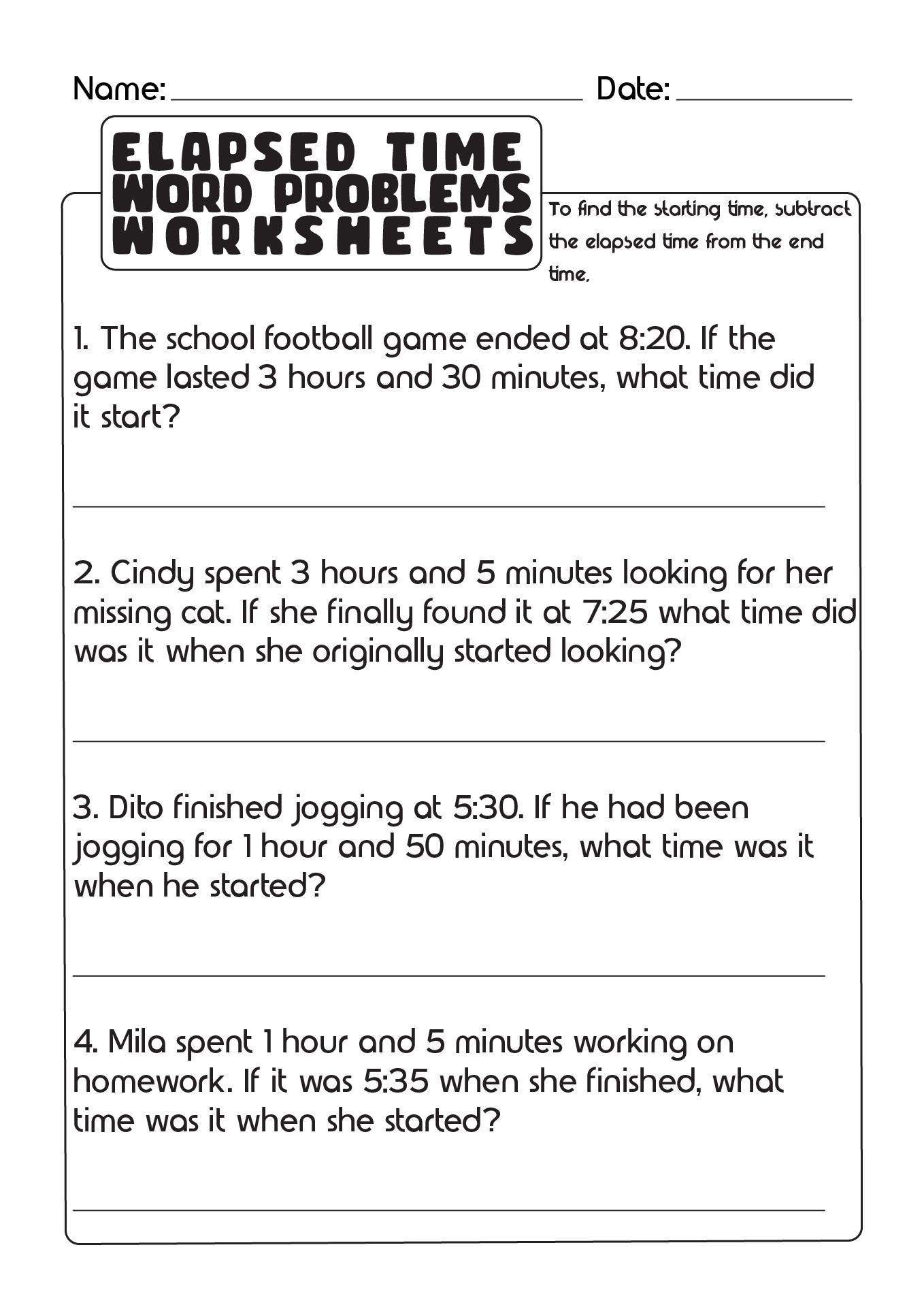 12 Telling Time Worksheets 3rd Grade Worksheeto