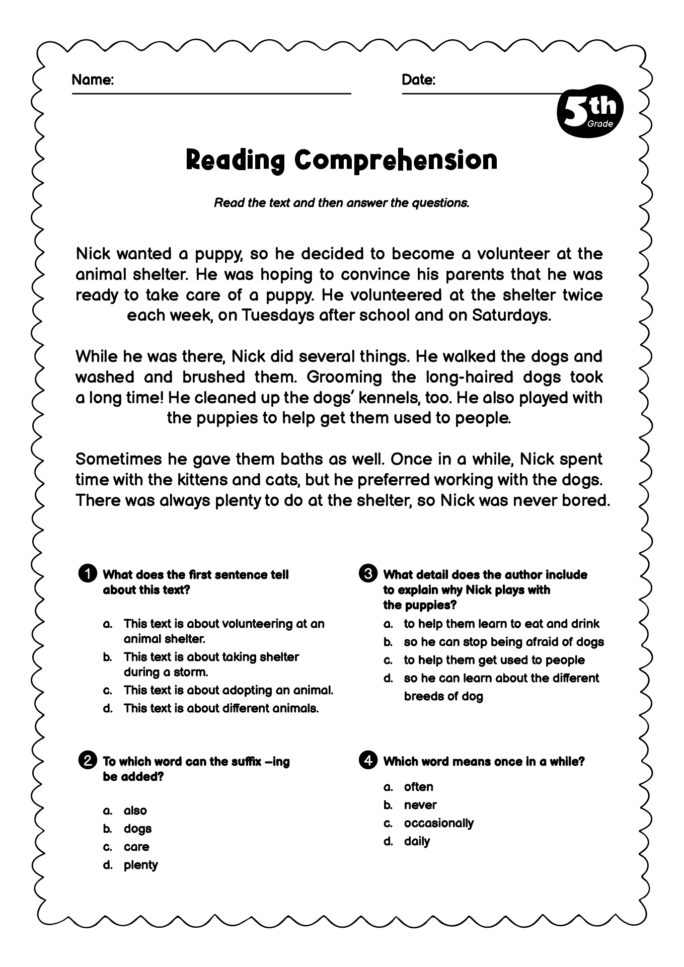 9 First Grade Reading Comprehension Worksheets Worksheeto 9 First Grade Reading Comprehension Worksheets Worksheeto
