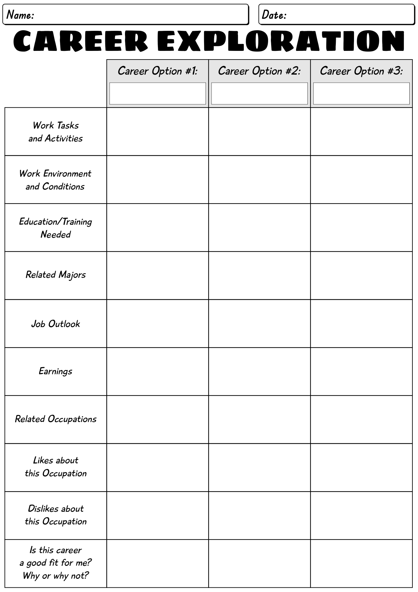 13 Career Activities Worksheets Worksheeto