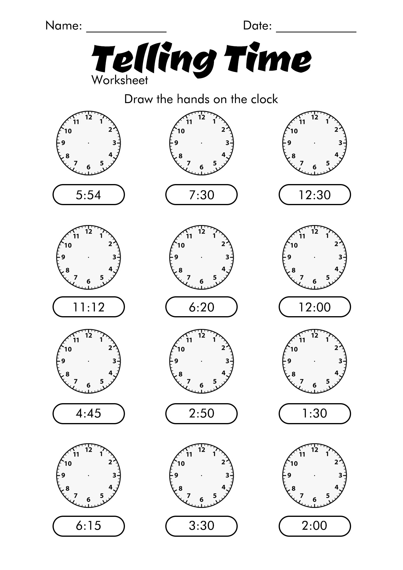 18 Clock Worksheets For Second Grade Free PDF At Worksheeto