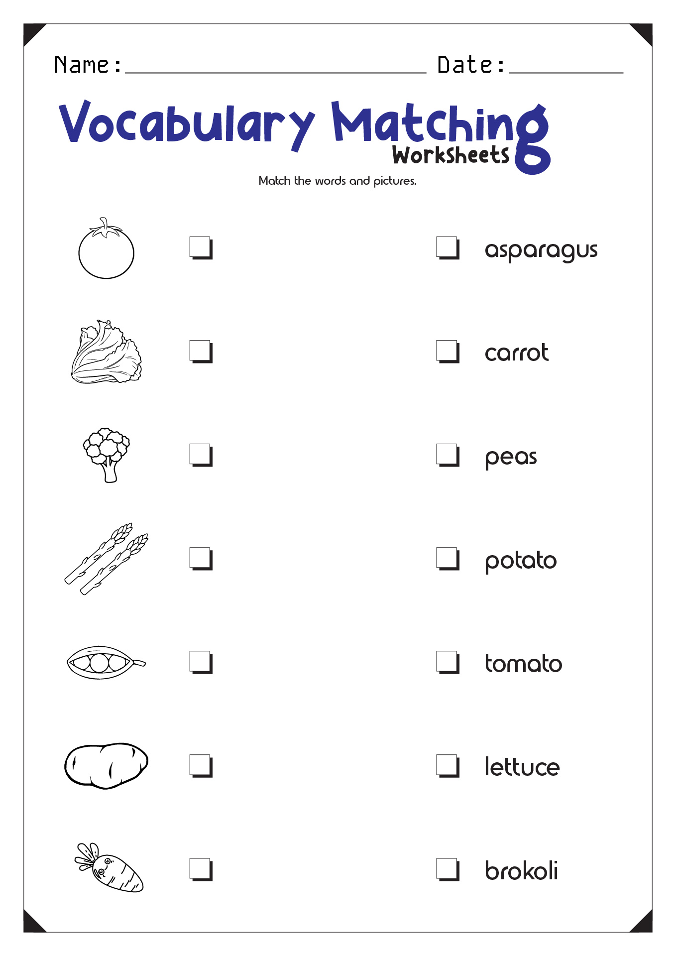 14 Matching Definitions To Words Worksheets Free PDF At Worksheeto