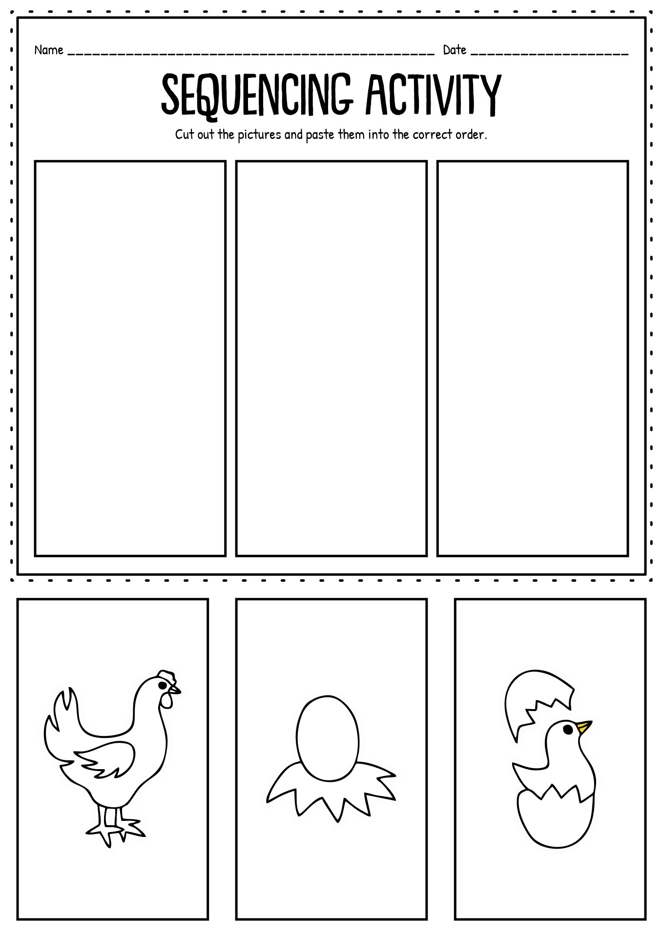 Sequencing Worksheets For Preschool