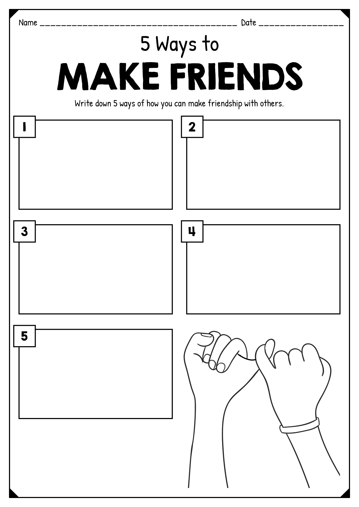 16 Printable Friendship Worksheets Elementary Worksheeto