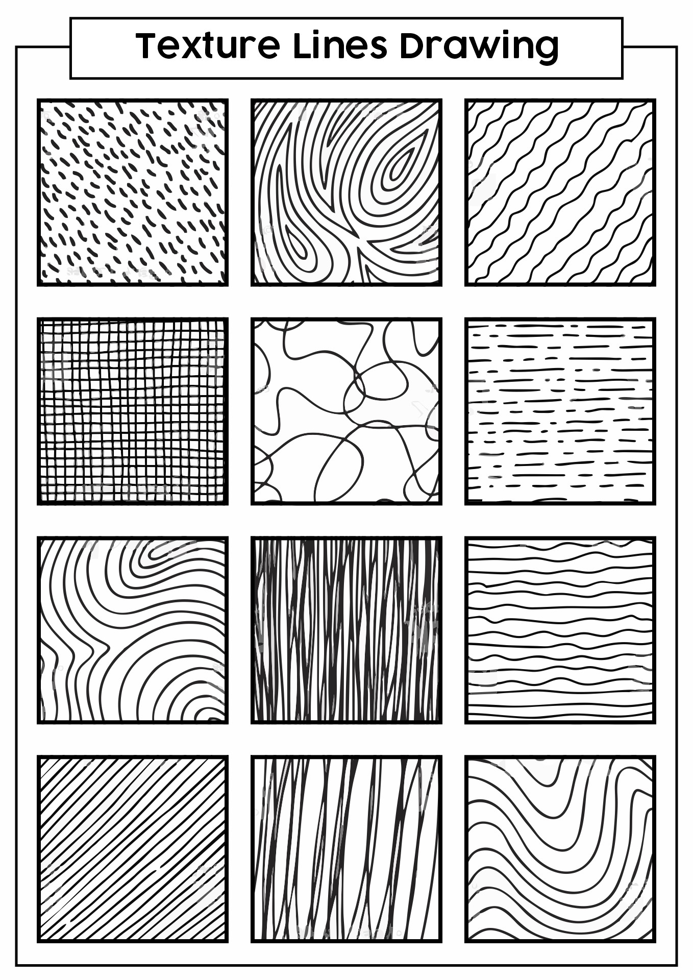 Elements Of Art Texture Drawings