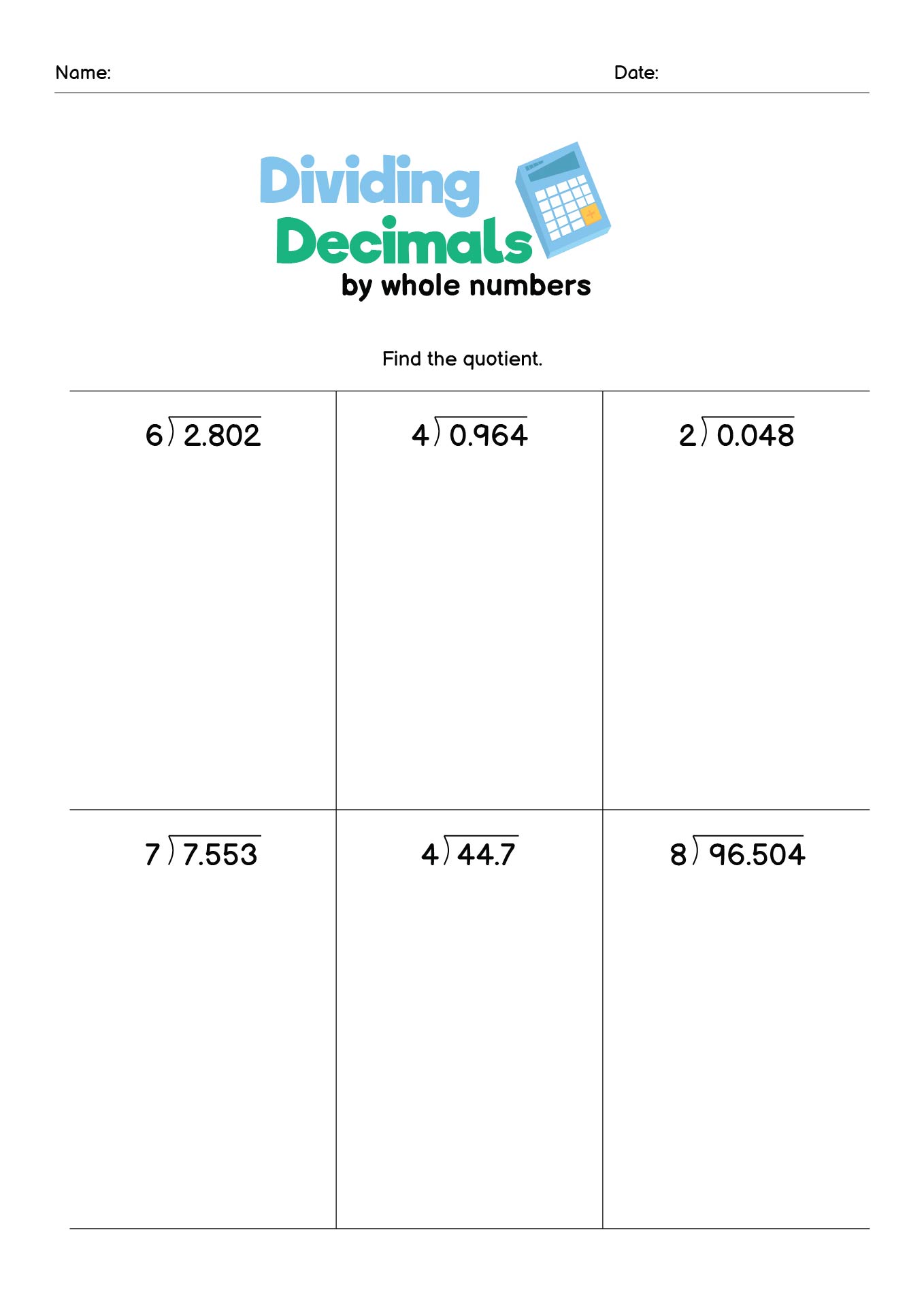 9 Dividing Decimals Worksheet Worksheeto 9 Dividing Decimals Worksheet Worksheeto