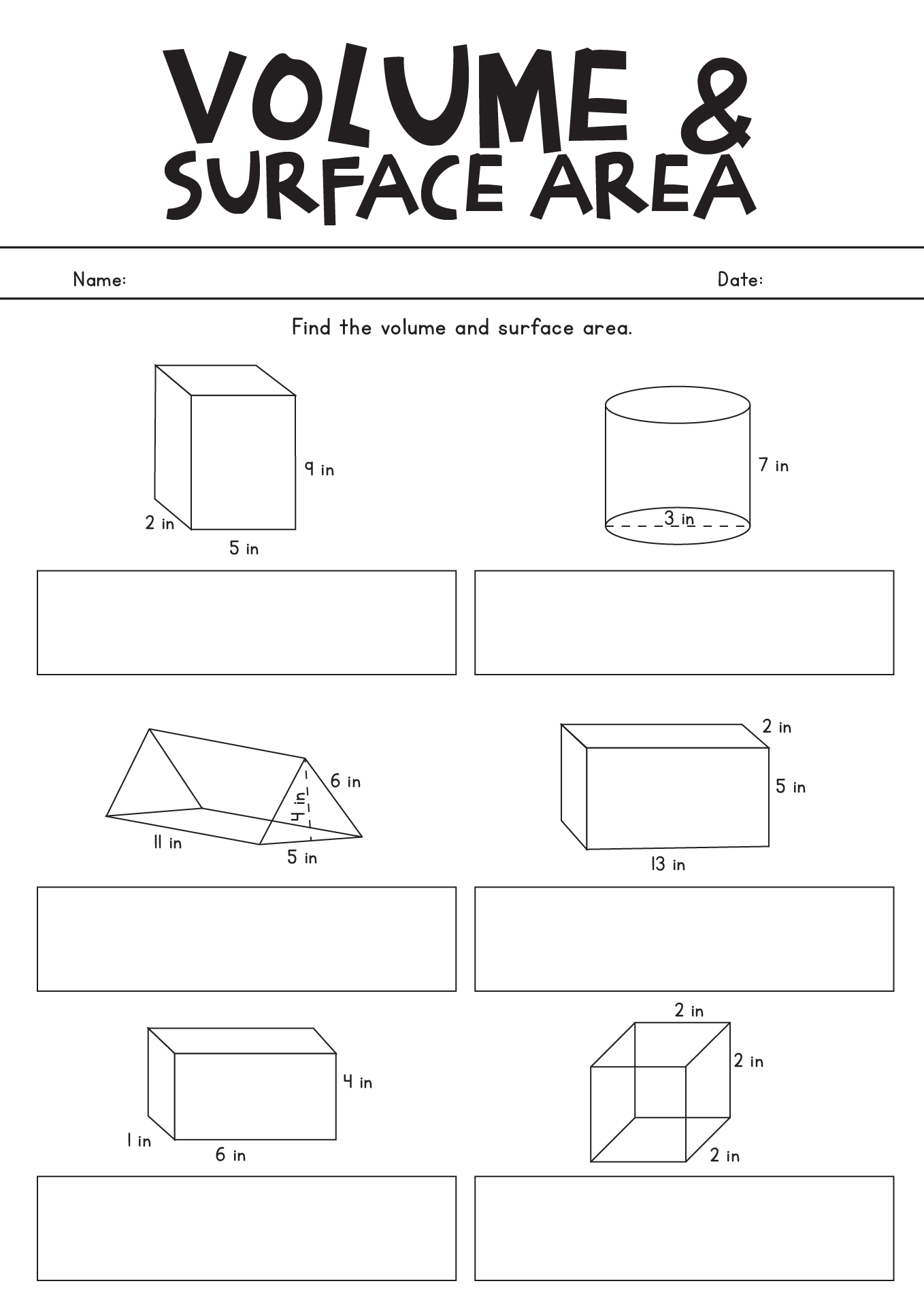 12 Volume And Surface Area Worksheets Grade 6 Worksheeto