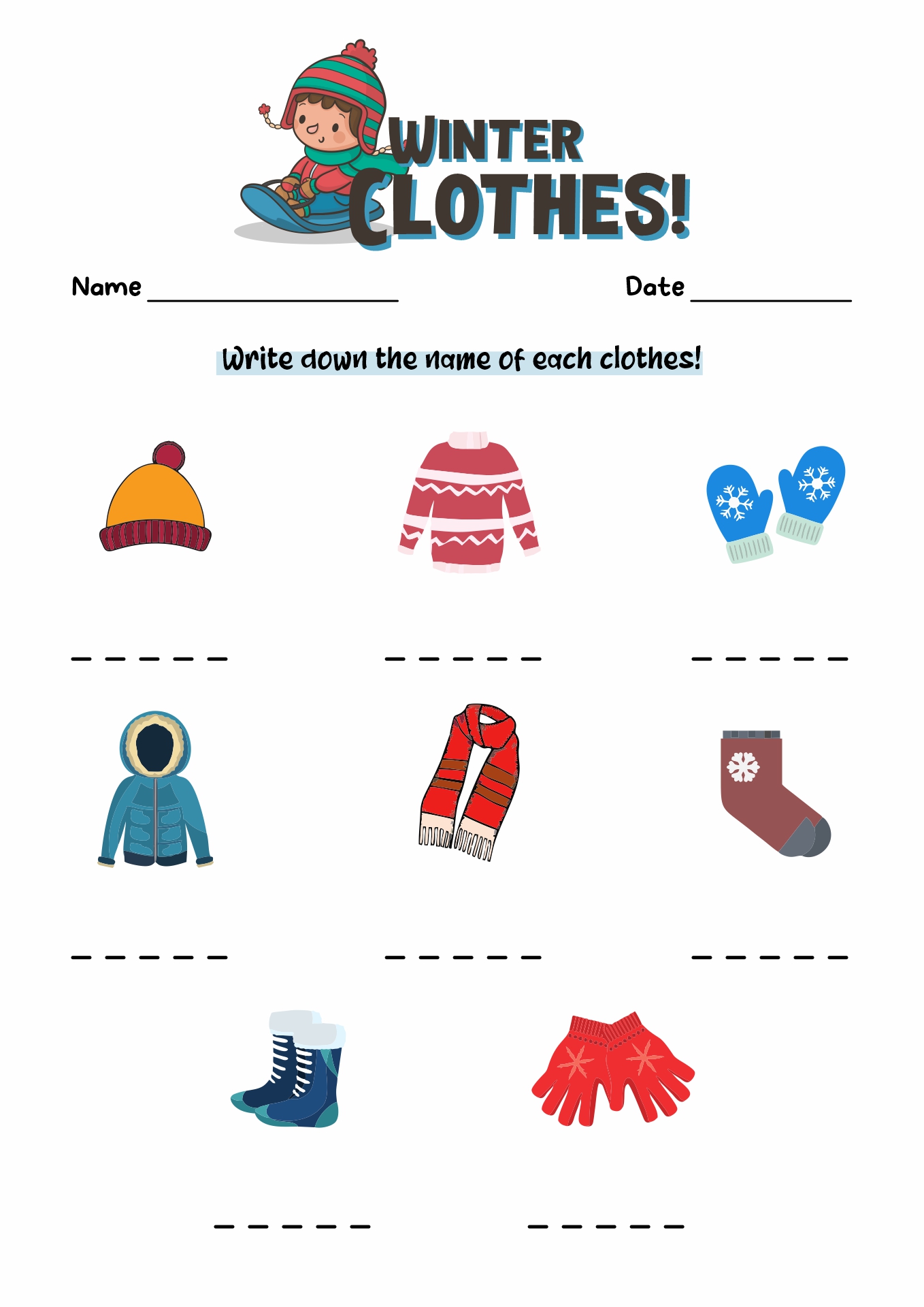 17 Clothing Printable Worksheets For Preschoolers Free PDF At