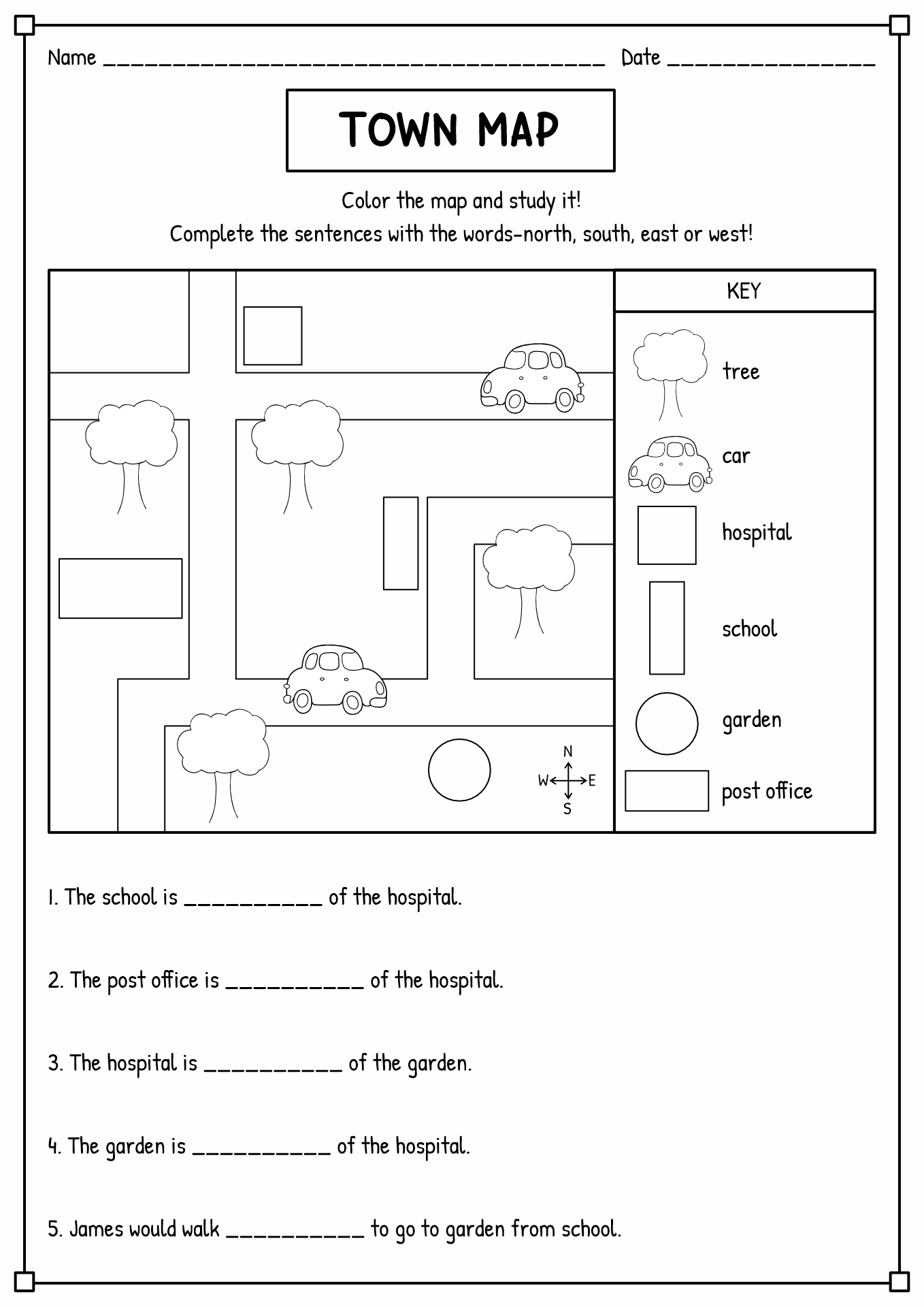 Printable Map Activities For Kindergarten Printable Map Activities For Kindergarten